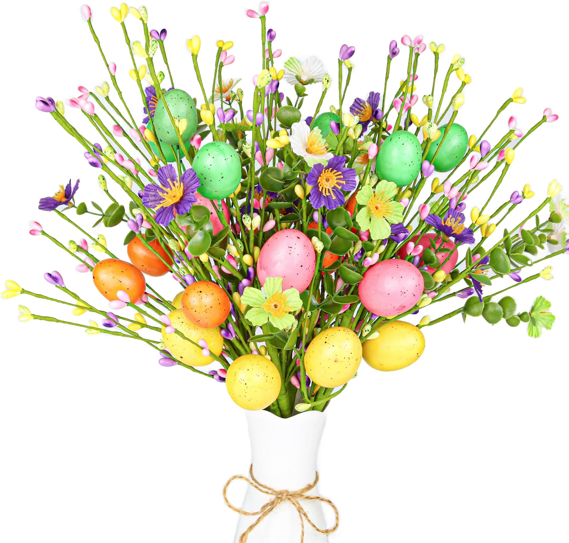 Amazon.com: Tinsow Artificial Easter Flower, 3 Pcs Easter Spray with ...