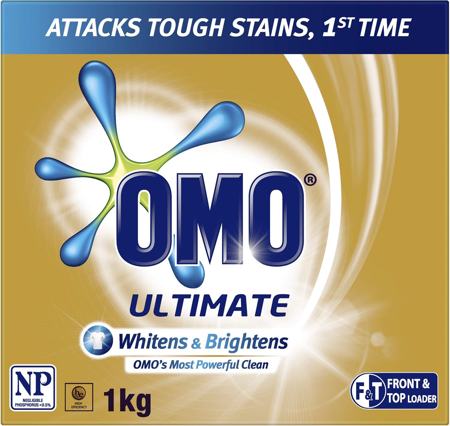 Omo Ultimate Laundry Detergent Washing Powder Front & Top Loader 1kg ...
