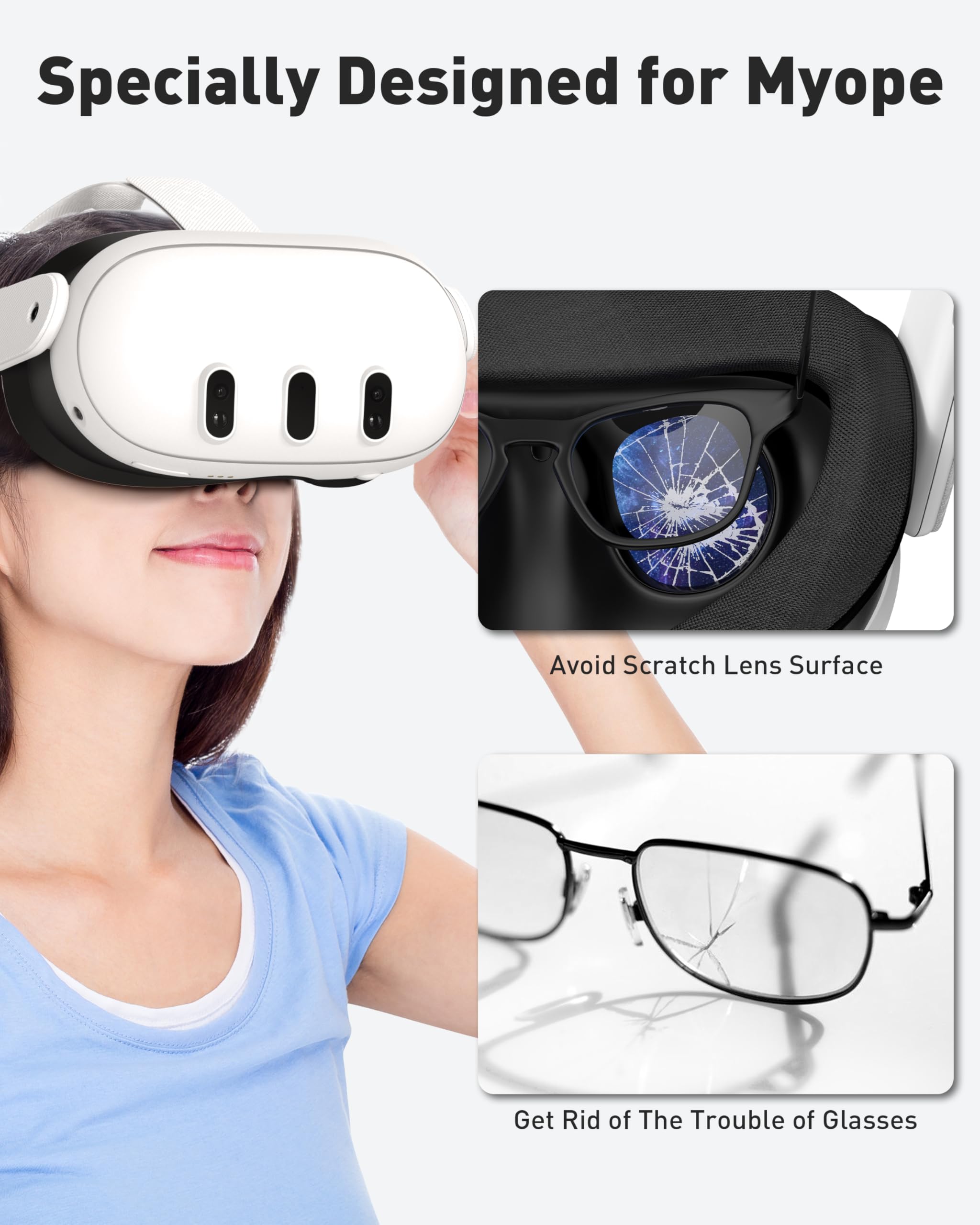 Snapklik.com : VR Myopia Glasses Lenses For Quest 3, Maxonar Lenses ...