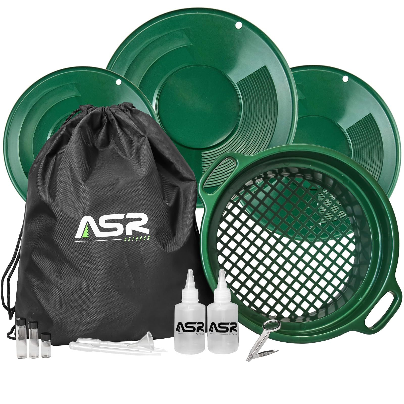 Snapklik.com : ASR Outdoor 14pc Portable Gold Panning Kit
