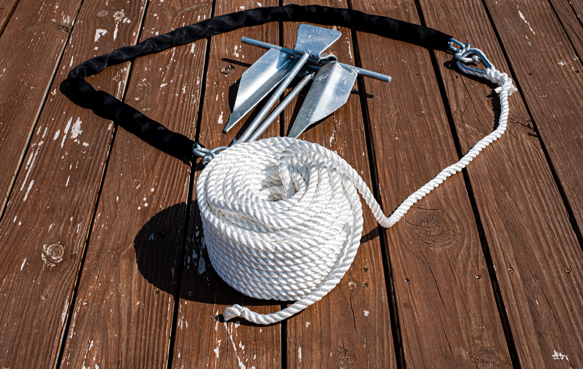 SGT KNOTS Twisted Nylon Anchor Rope - Heavy Duty 3 Strand Braided Line ...