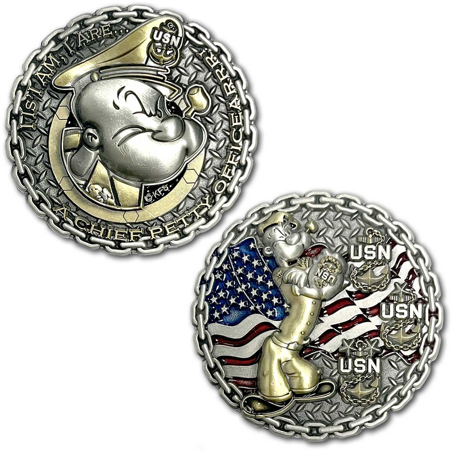 Amazon.com: Popeye The Sailor US Navy Chiefs Veteran Collectible ...