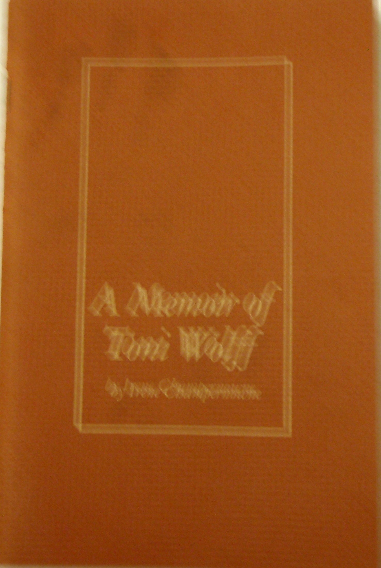 A memoir of Toni Wolff: Champernowne, Irene; Henderson, Joseph L ...