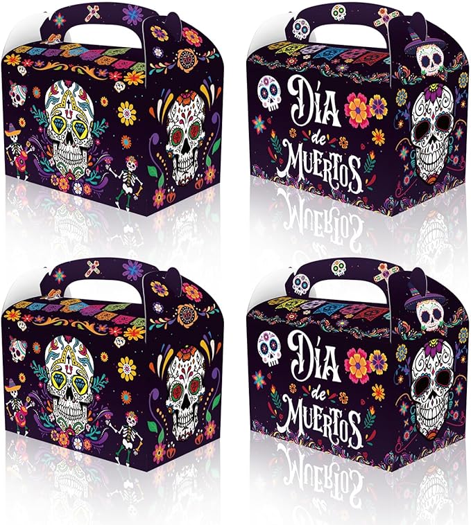 Amazon.com: CPTBAG 12 Pack Dia De Los Muertos Party Favors Boxes Cinco ...