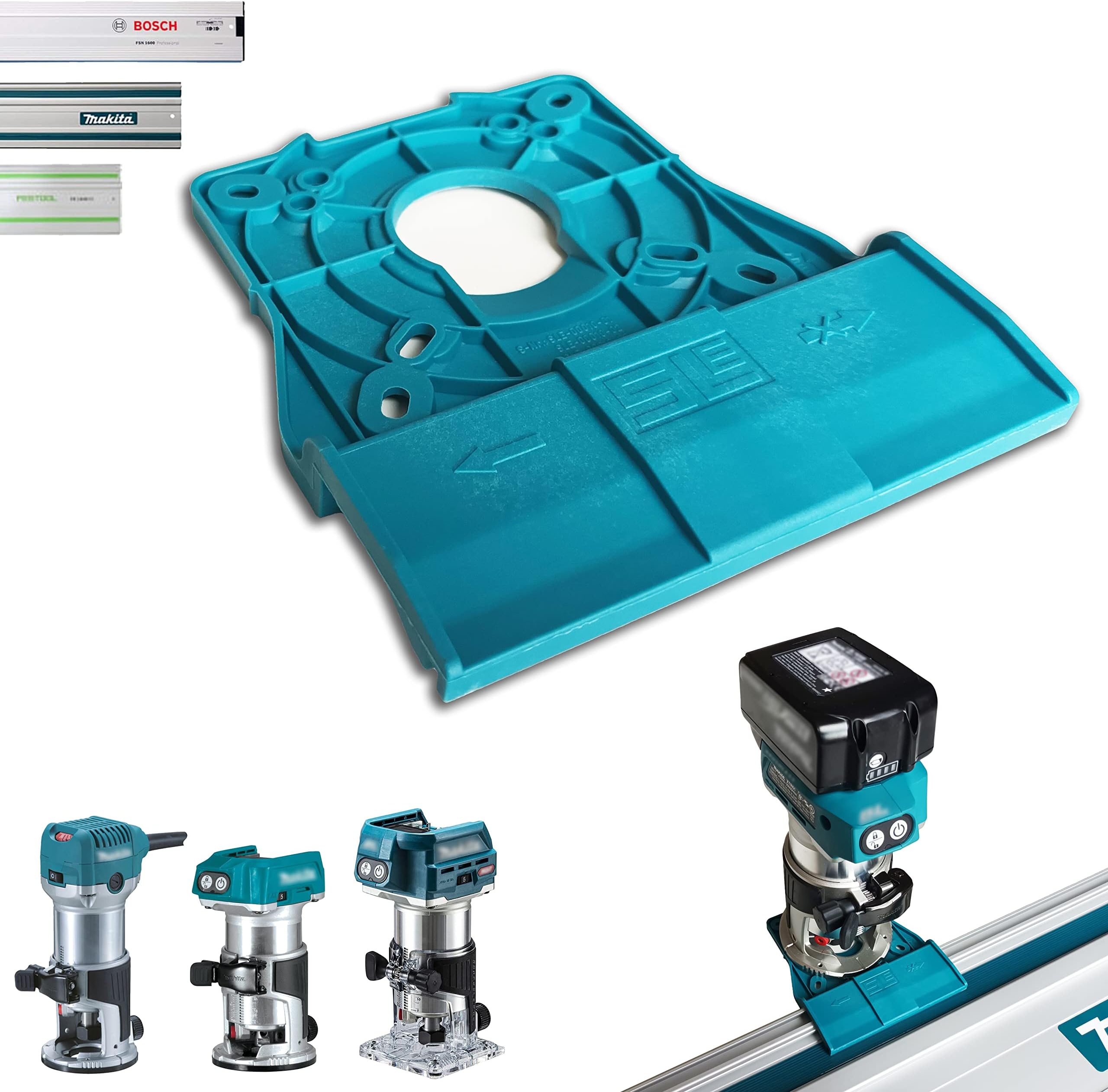 Router Guide Rail Adapter Fits For Makita Track Saw Guide Rail-2pack ...