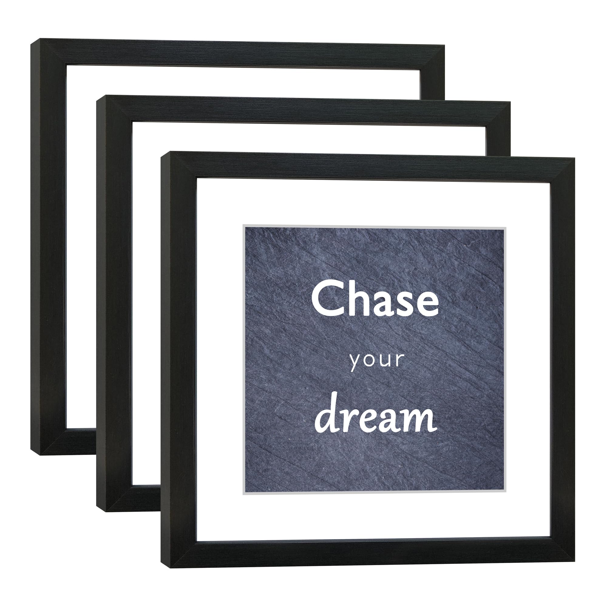 Amazon.com - DEKWINN 11x11 Picture Frame Set of 3 with Real Glass for ...