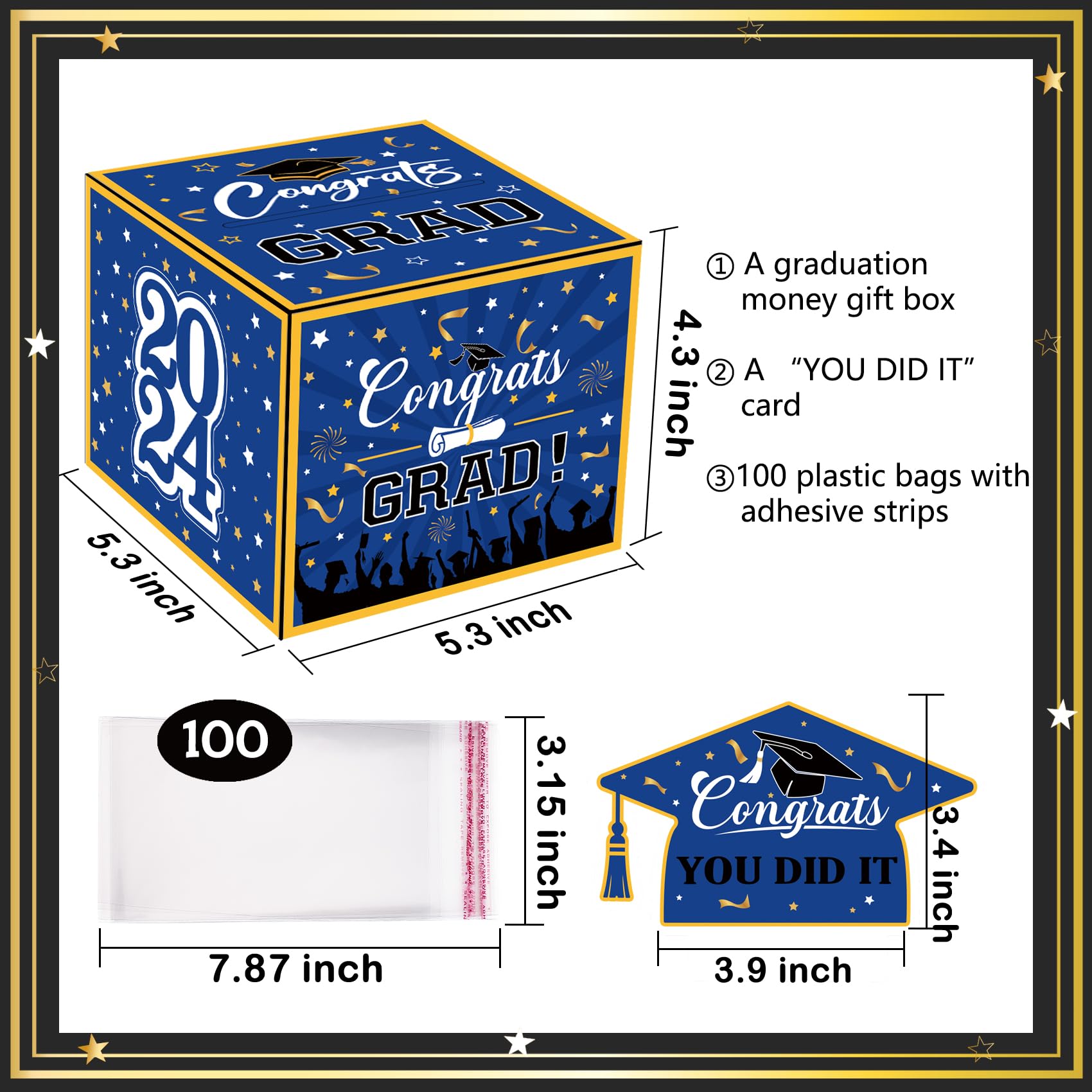 Snapklik.com : Meiidoshine 2024 Graduation Money Box For Cash Gift ...