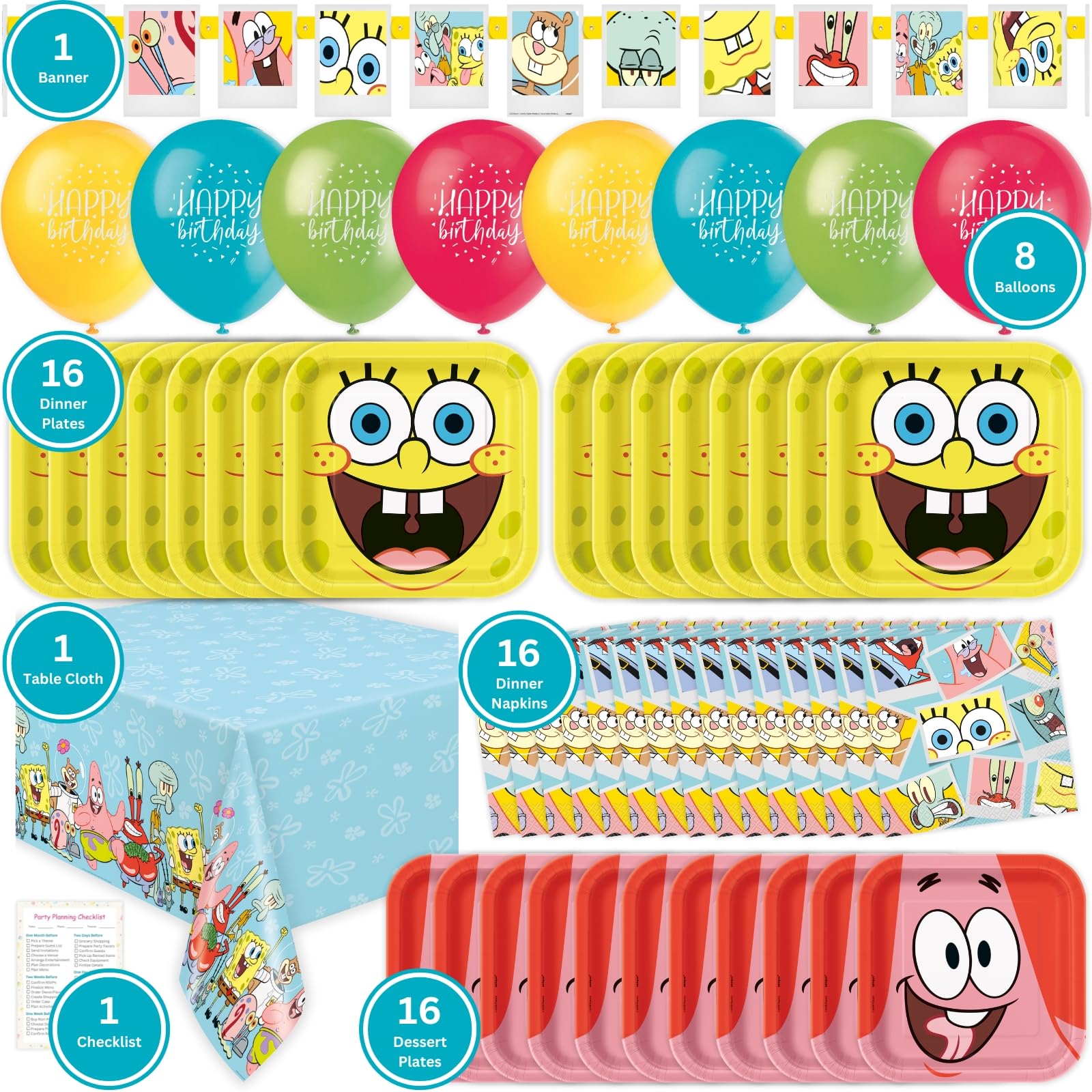 Spongebob Birthday Banner