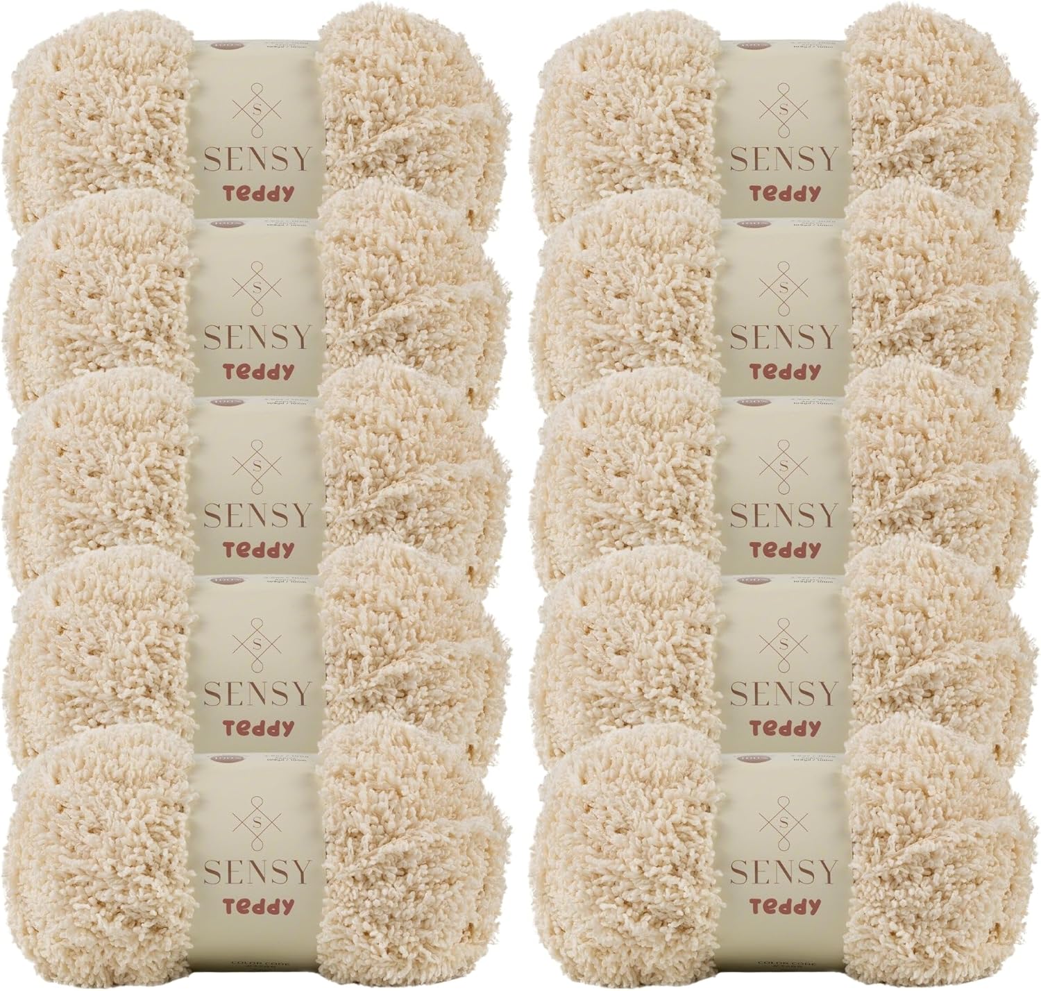 Amazon.com: S SENSY 10 Skeins of Sensy Teddy Yarn for Crocheting ...