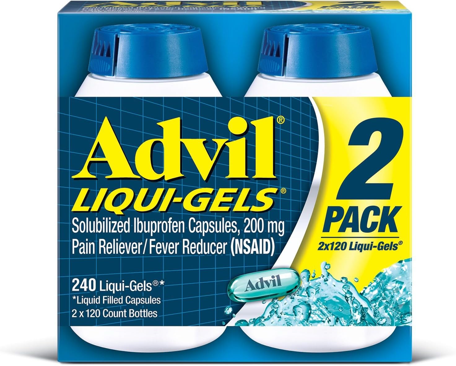 Amazon.com: Advil Liqui-Gels (2pk, 120 Count) : Health & Household