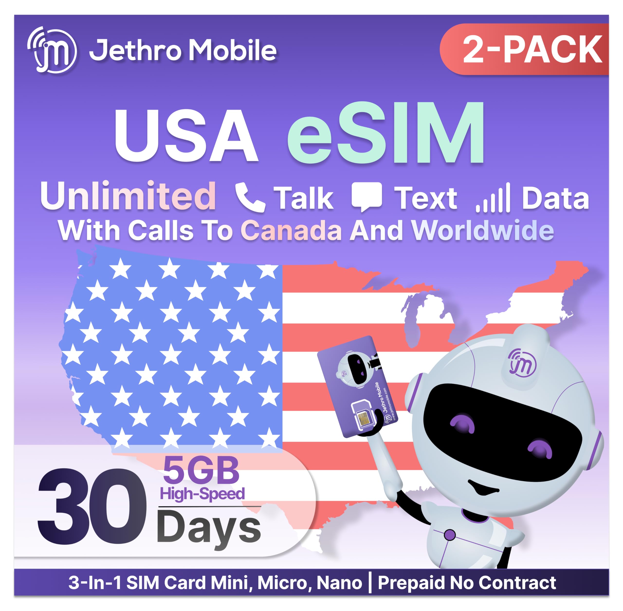 Amazon.com: Jethro Mobile - eSIM USA, Quick Activation, 5GB High-Speed ...
