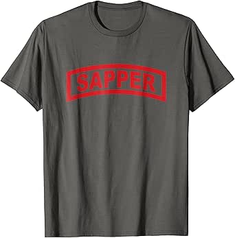 Amazon.com: Army Sapper Tab Combat Engineer T Shirt - 20433 : Clothing ...