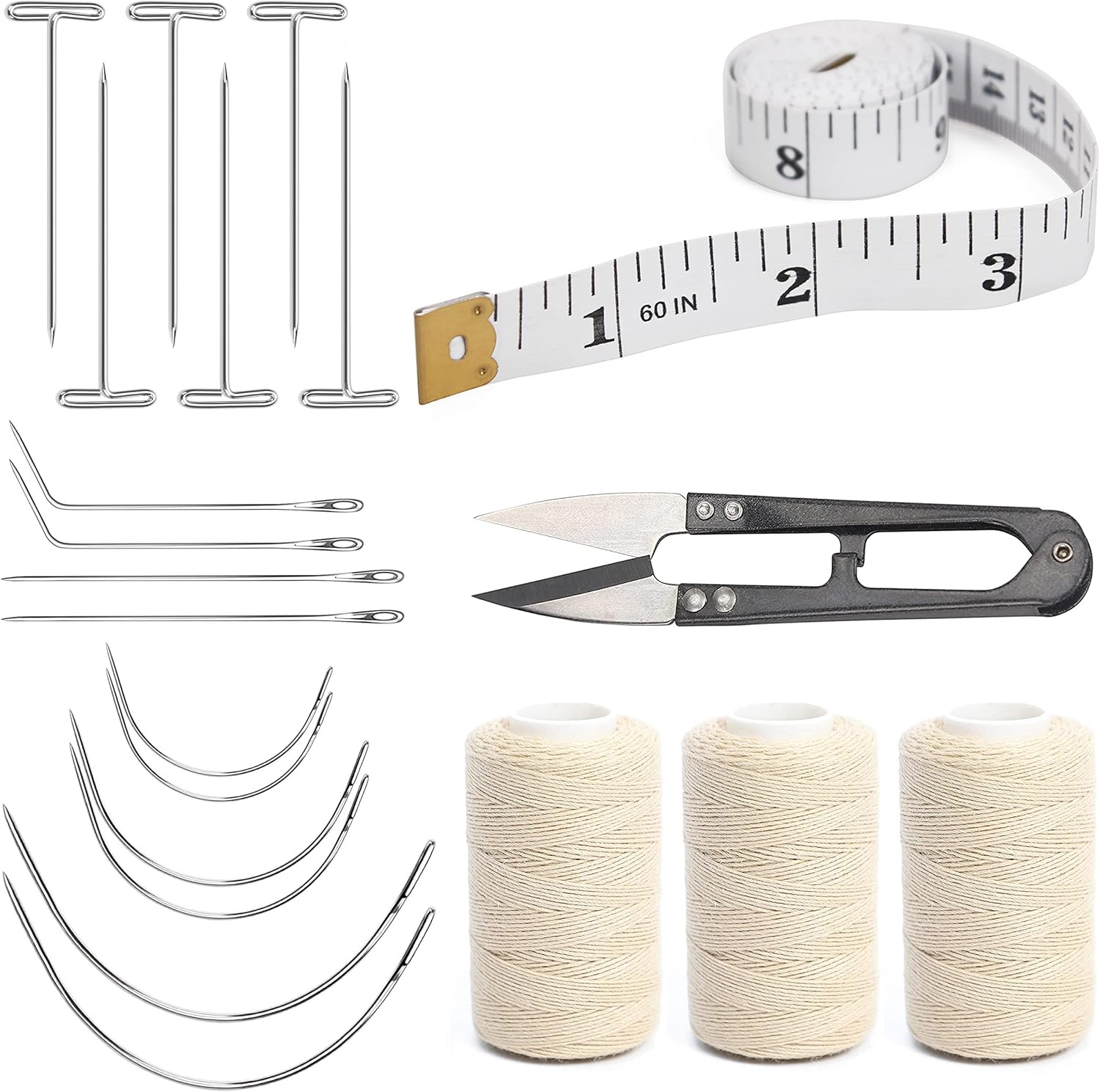 Amazon.com: Ryalan Weaving Needle Set, Blond Thread with 10 Pcs Needle ...