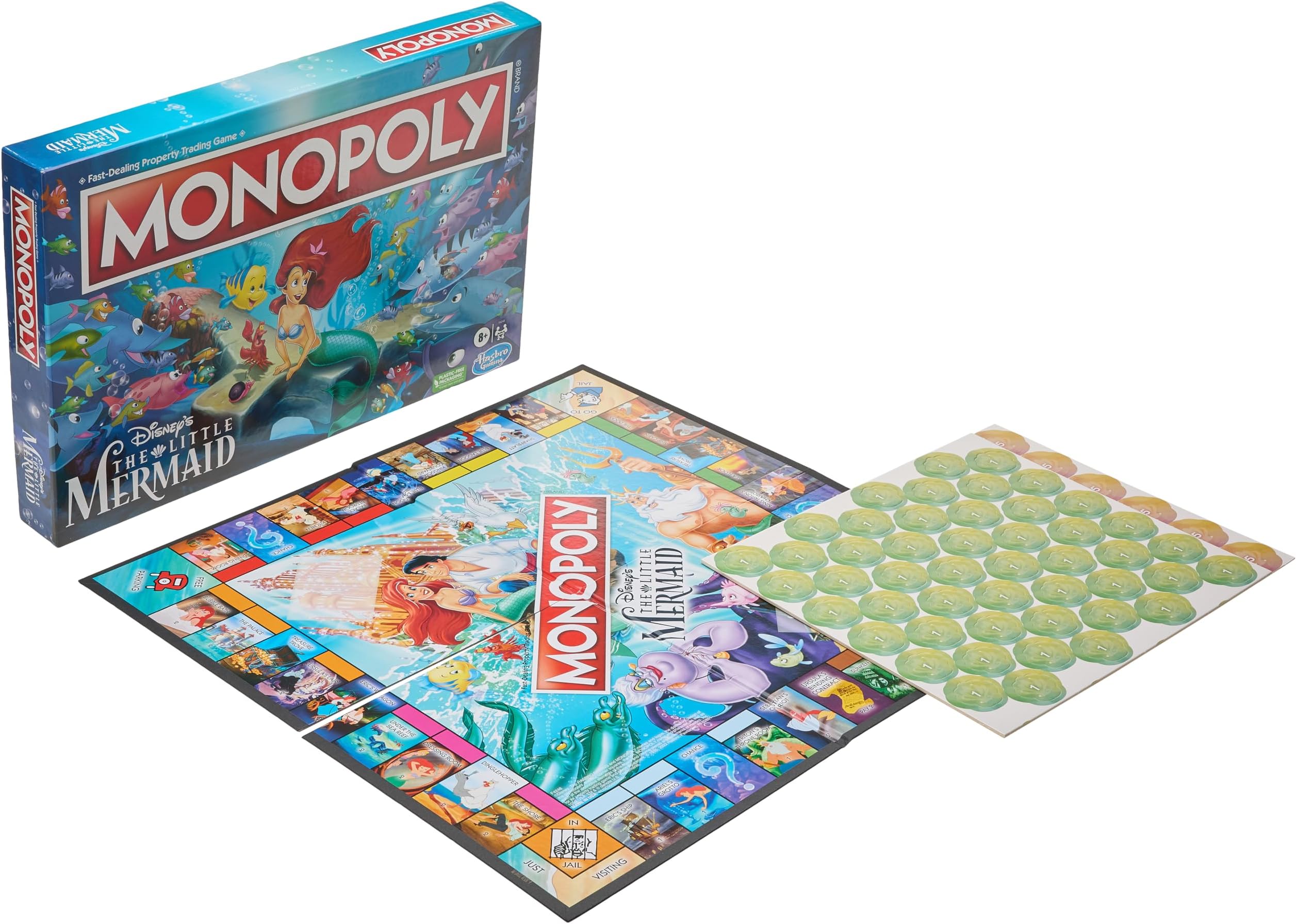 Monopoly: Disney's The Little Mermaid Edition Board Game, 2-6 Players ...