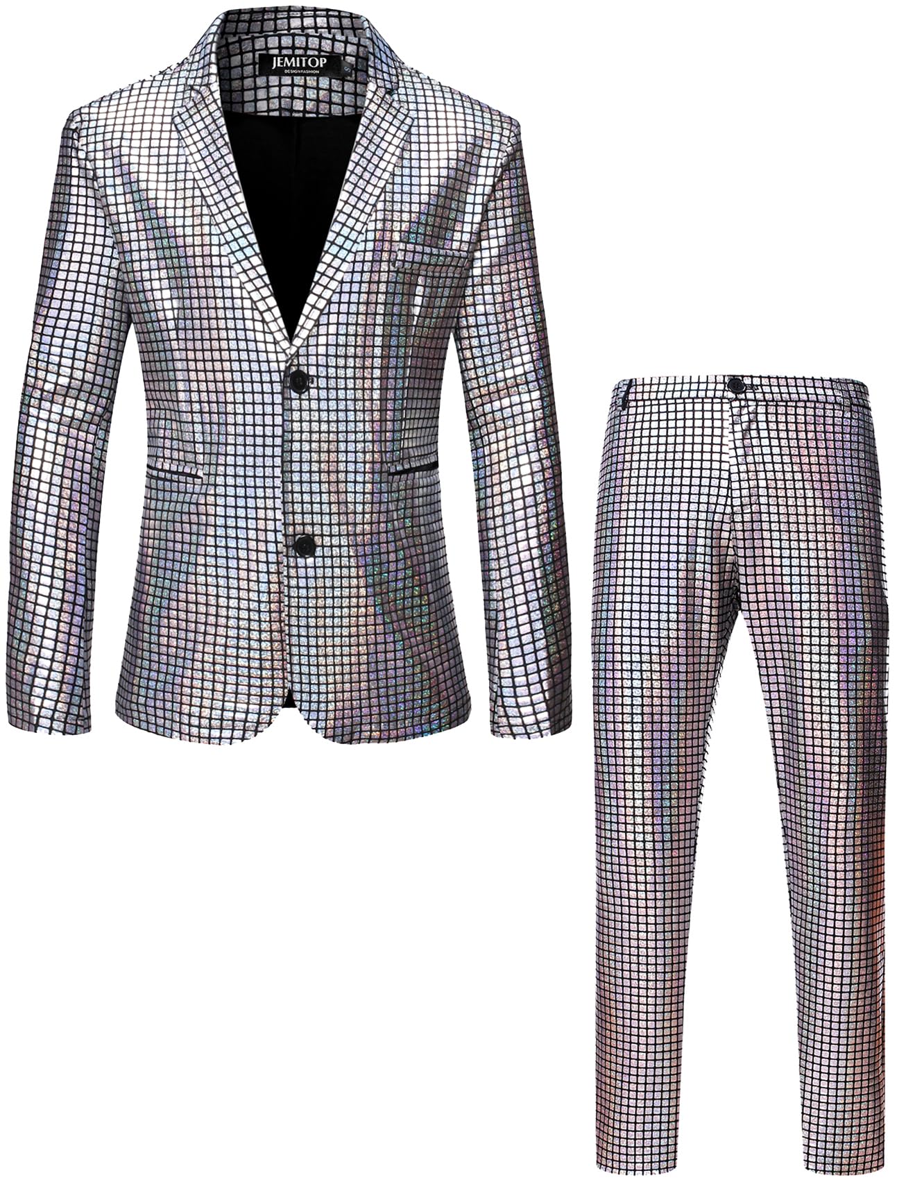 Snapklik.com : Mens 70s Disco Outfits Sequin Suit Jacket And Pants Set ...