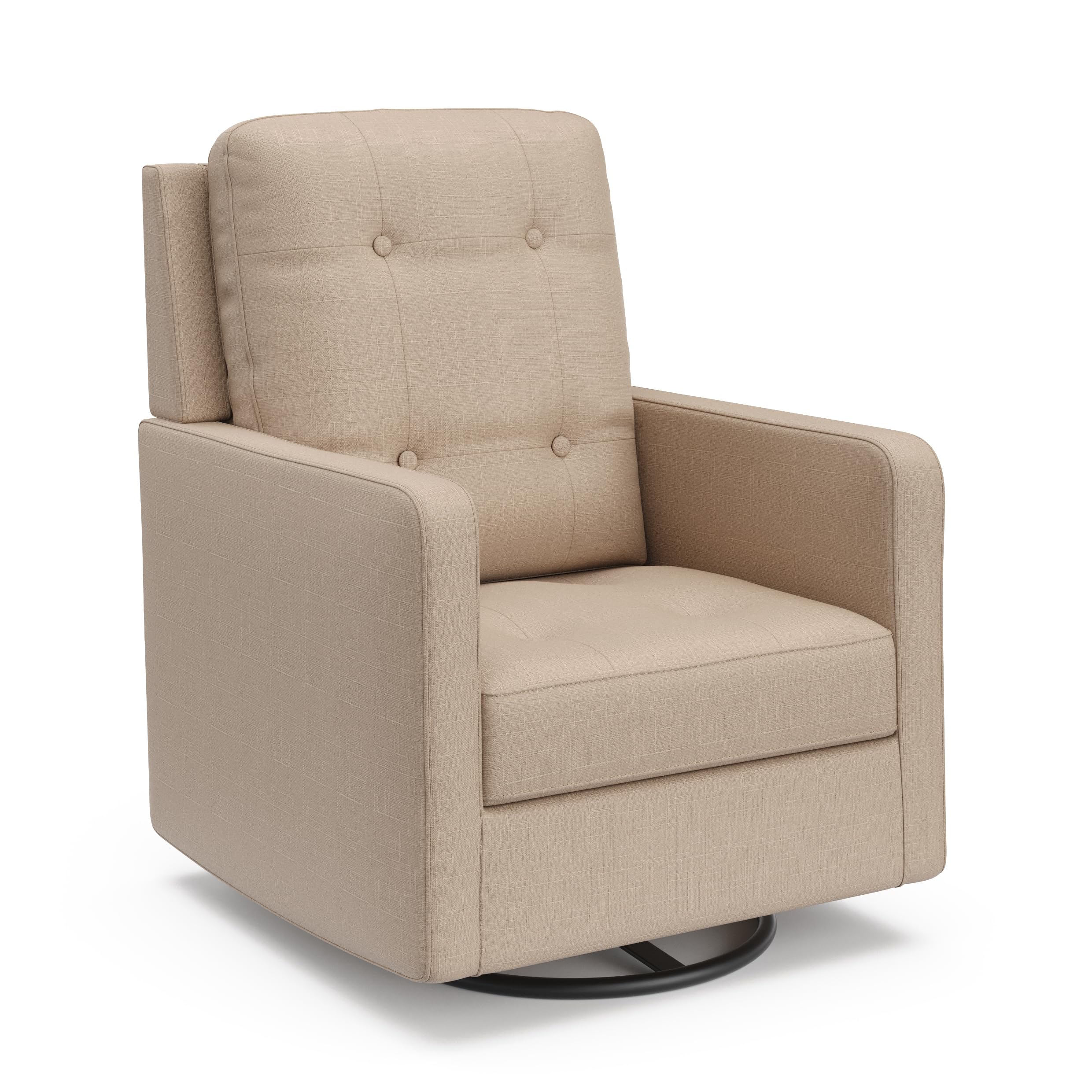Storkcraft Beckett Upholstered Nursery Swivel Glider (Latte ...
