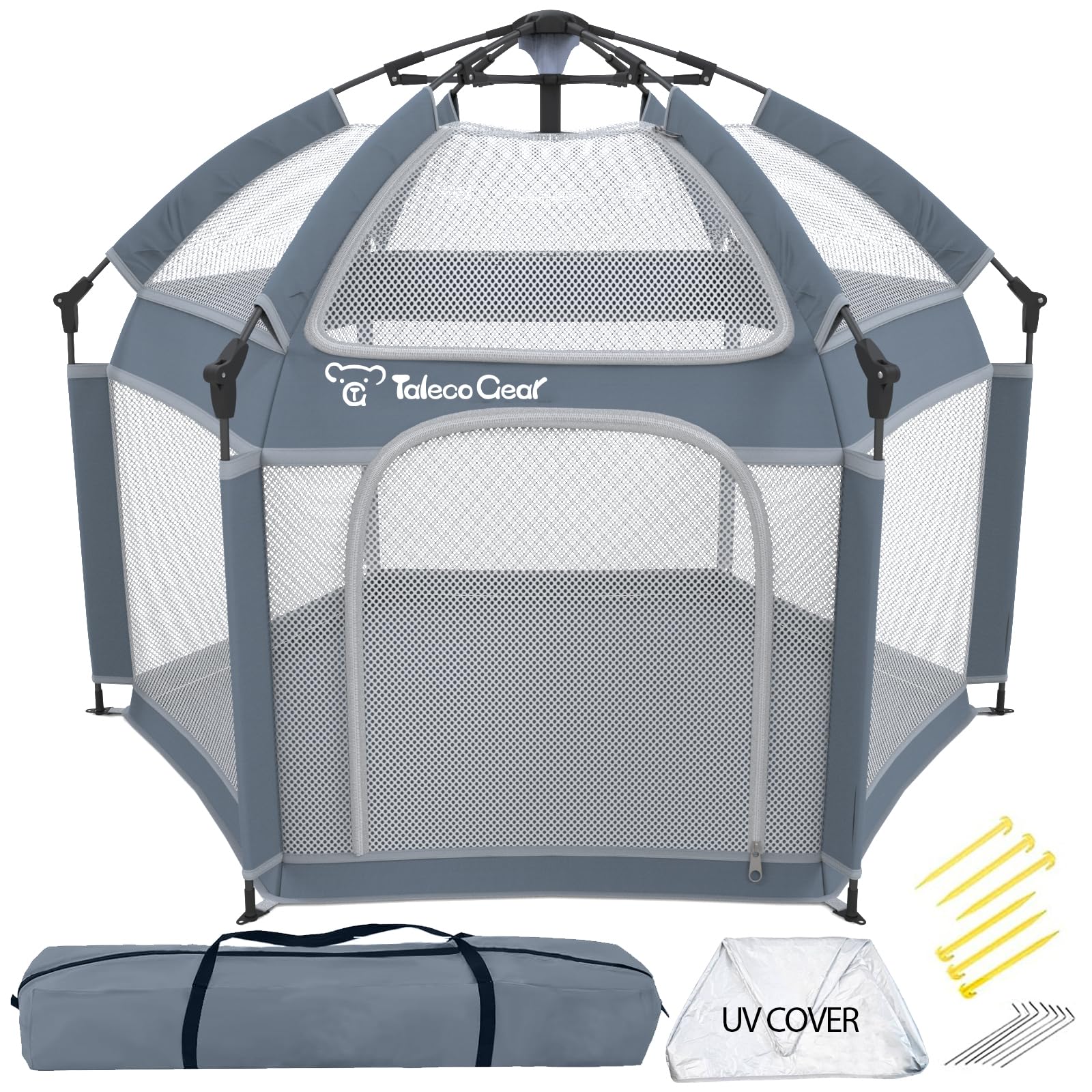 Amazon.com : Baby Playpen with Canopy, Portable Indoor & Outdoor for ...