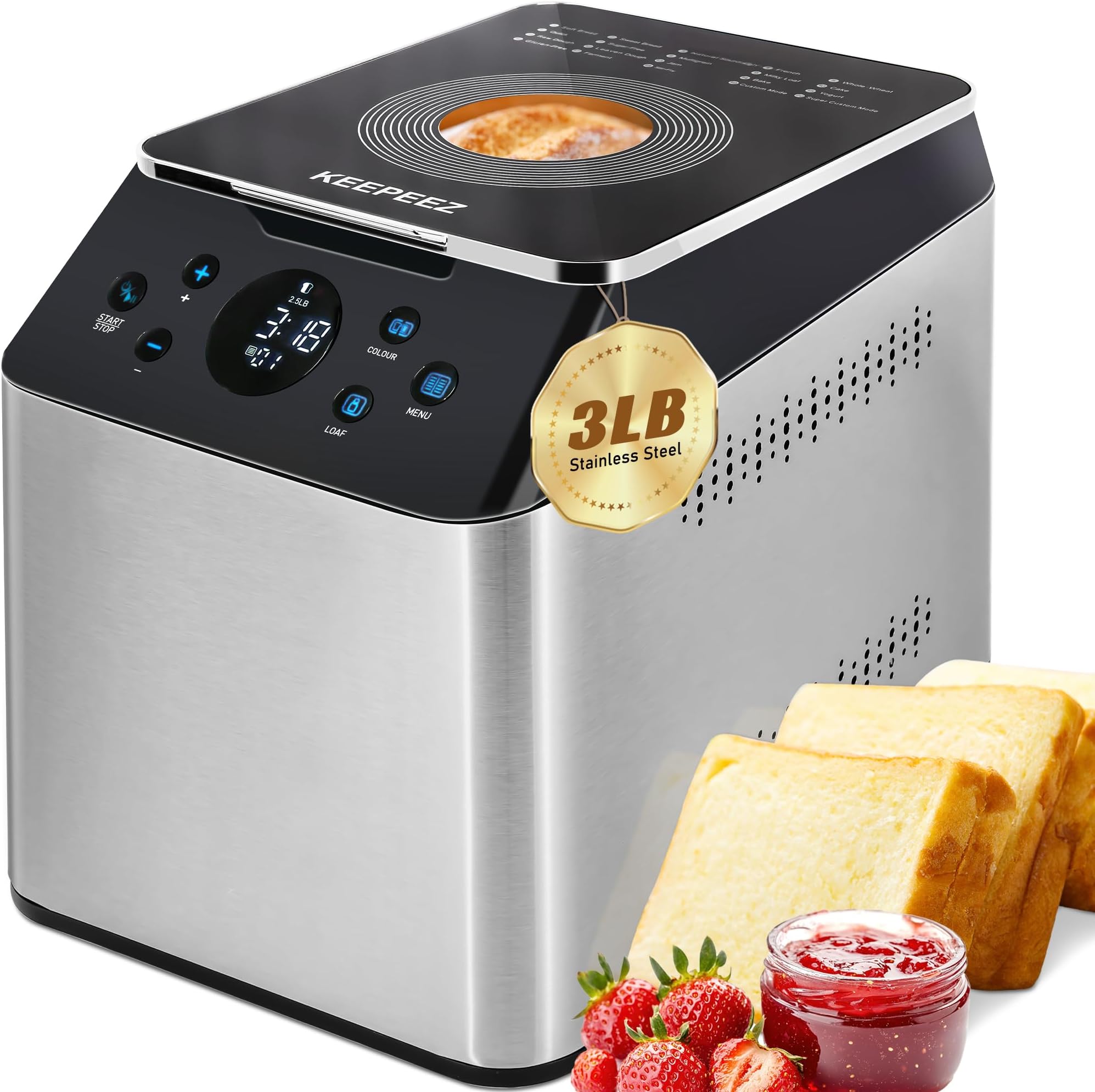 Amazon.com: Kitchen in the box Bread Maker Machine with Gluten-Free ...