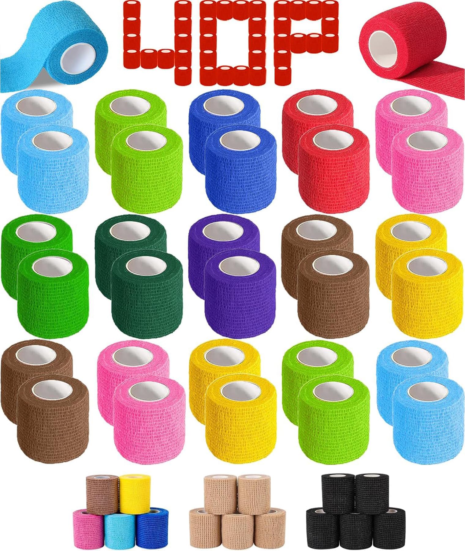 Amazon.com: AZEN 40 Pack Self Adhesive Bandage Wrap, 2" X 5 Yards ...