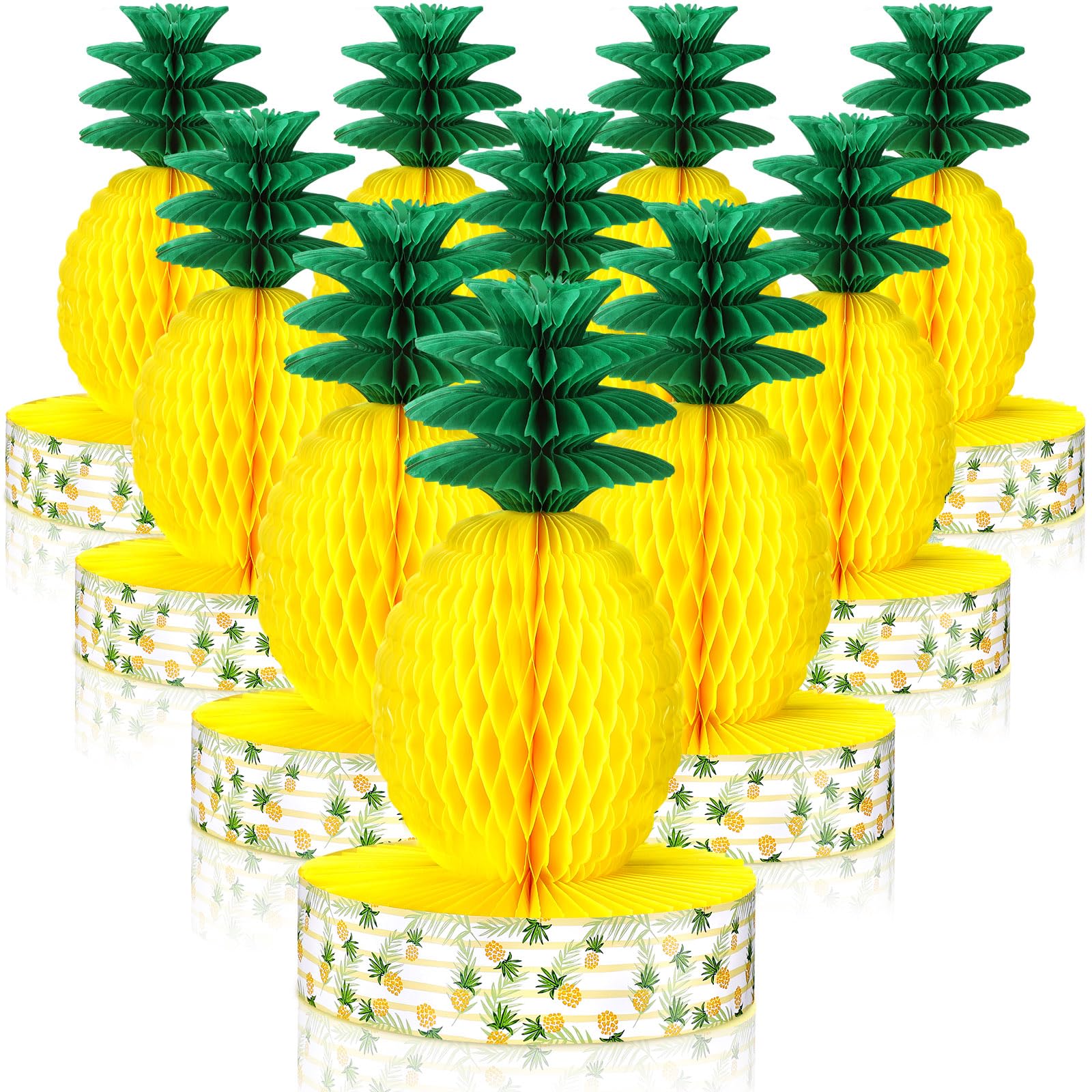 Amazon.com: 6 Packs 14 Inch Pineapple Decorations Pineapple Honeycomb Centerpieces Tissue Paper ...