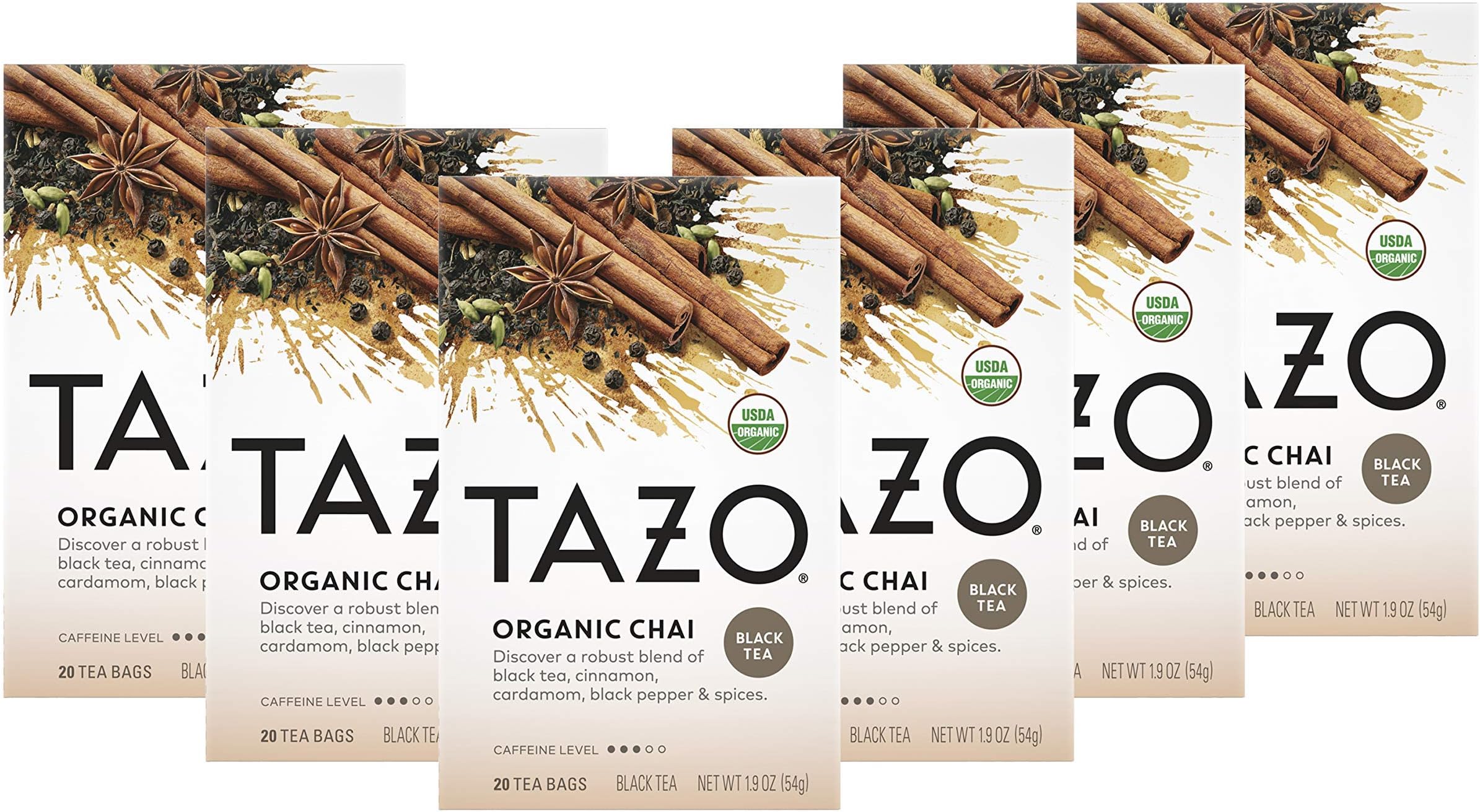 Amazon.com : TAZO Tea Bags, Chai Tea, Organic Tea, Classic, 20 Count ...