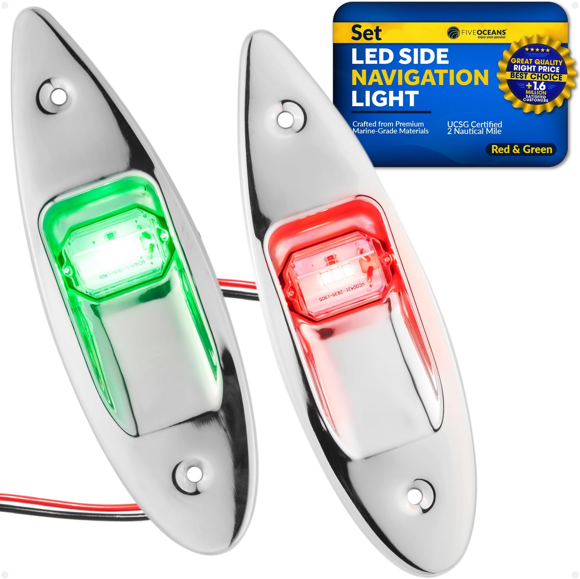 Amazon.com: Five Oceans LED Boat Navigation Lights, Bow Light, Vertical ...