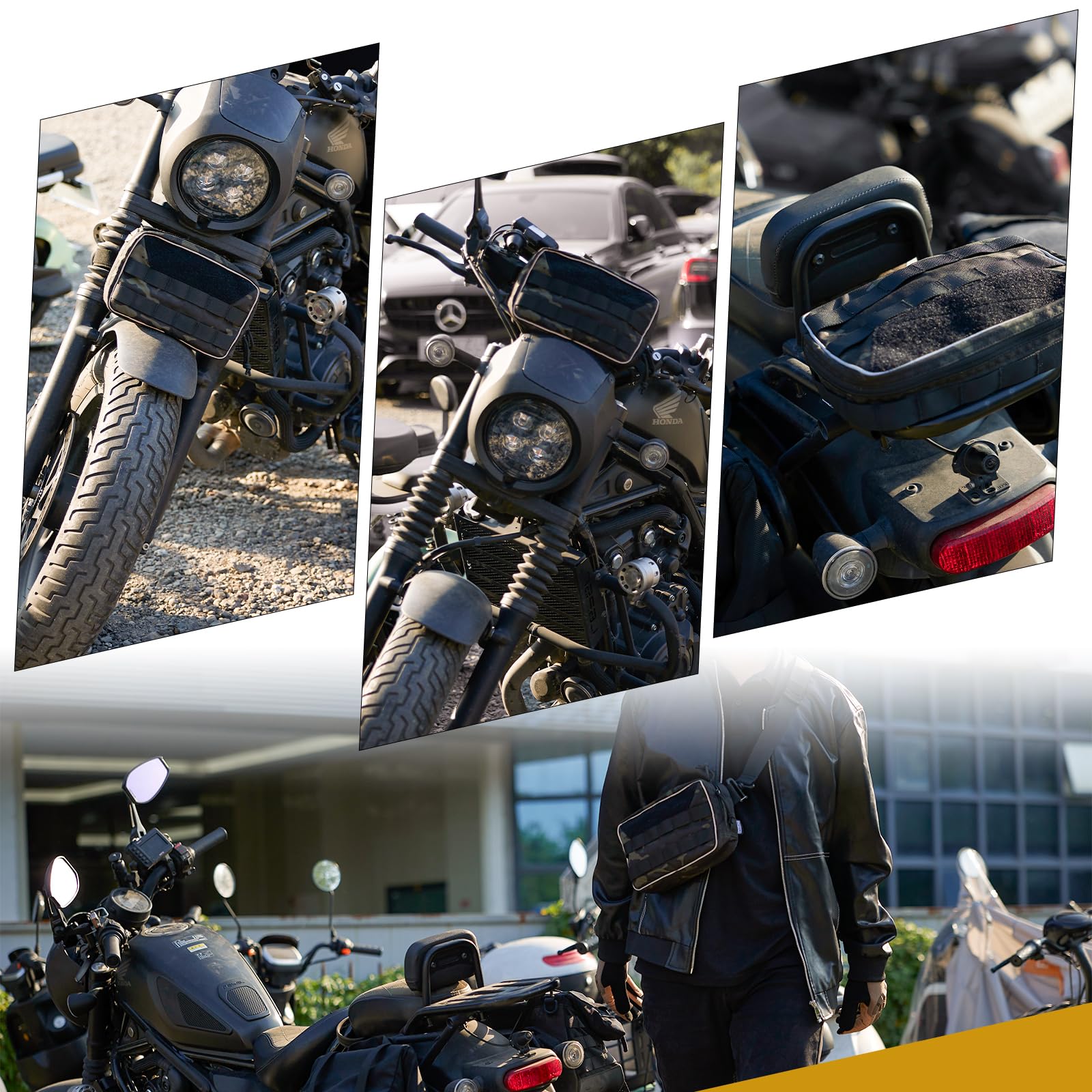 Snapklik.com : Bike Handlebar Bag, 25L Bike Frame Bag Universal ...