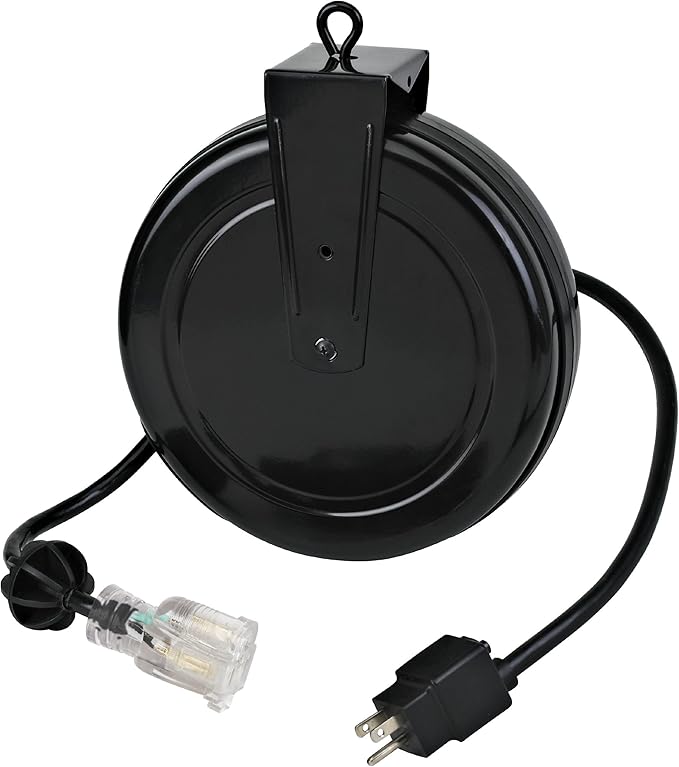 Alert ProReel Pro-Grade 5020TFC Heavy-Duty Retractable Extension Cord ...