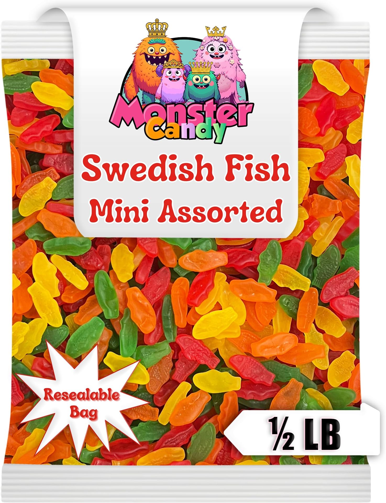 Amazon.com : SWEDISH FISH Mini Assorted Soft & Chewy Candy, Family Size ...