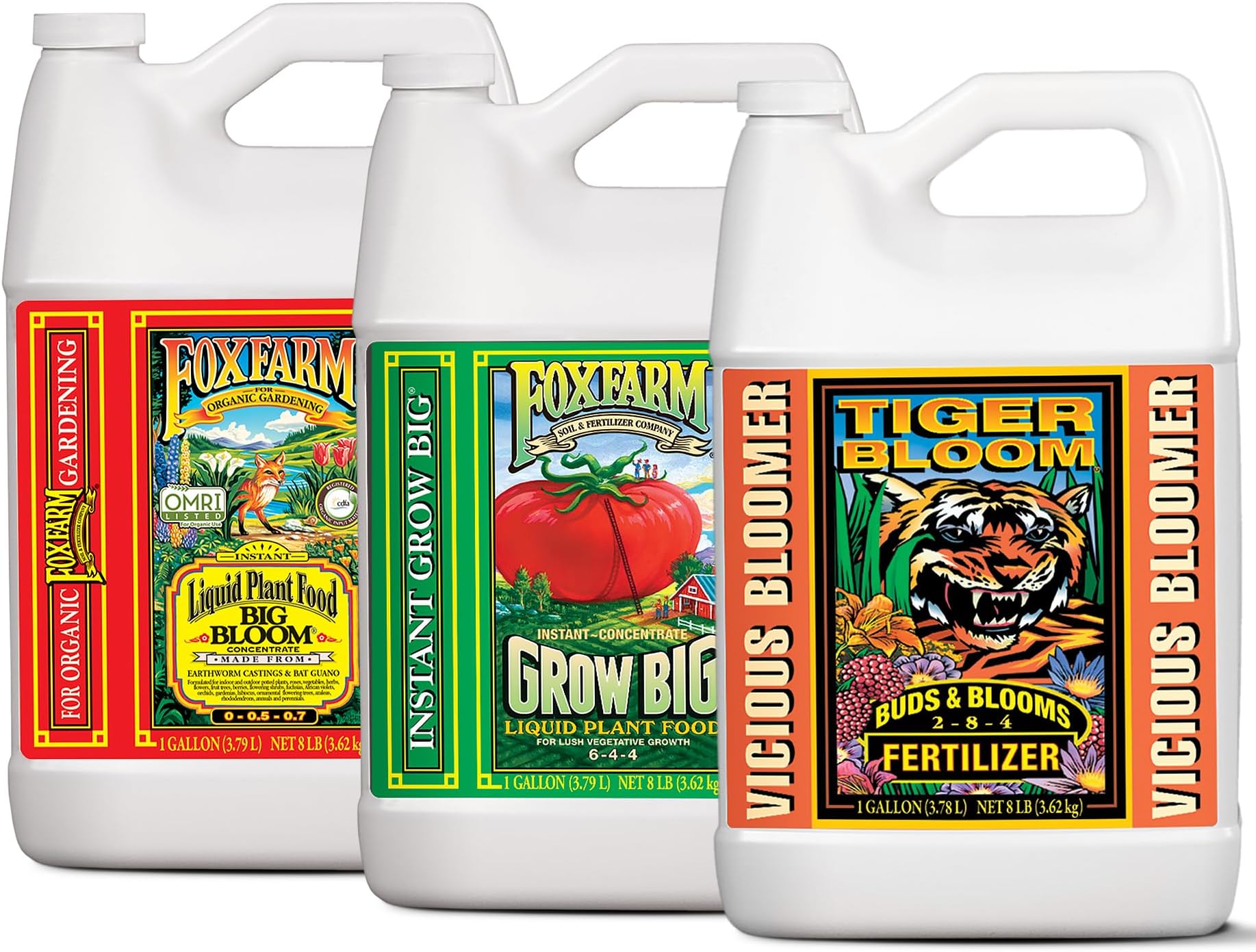 Amazon.com : FoxFarm FX14003 1-Gallon Big Bloom Liquid Concentrate 0-0. ...