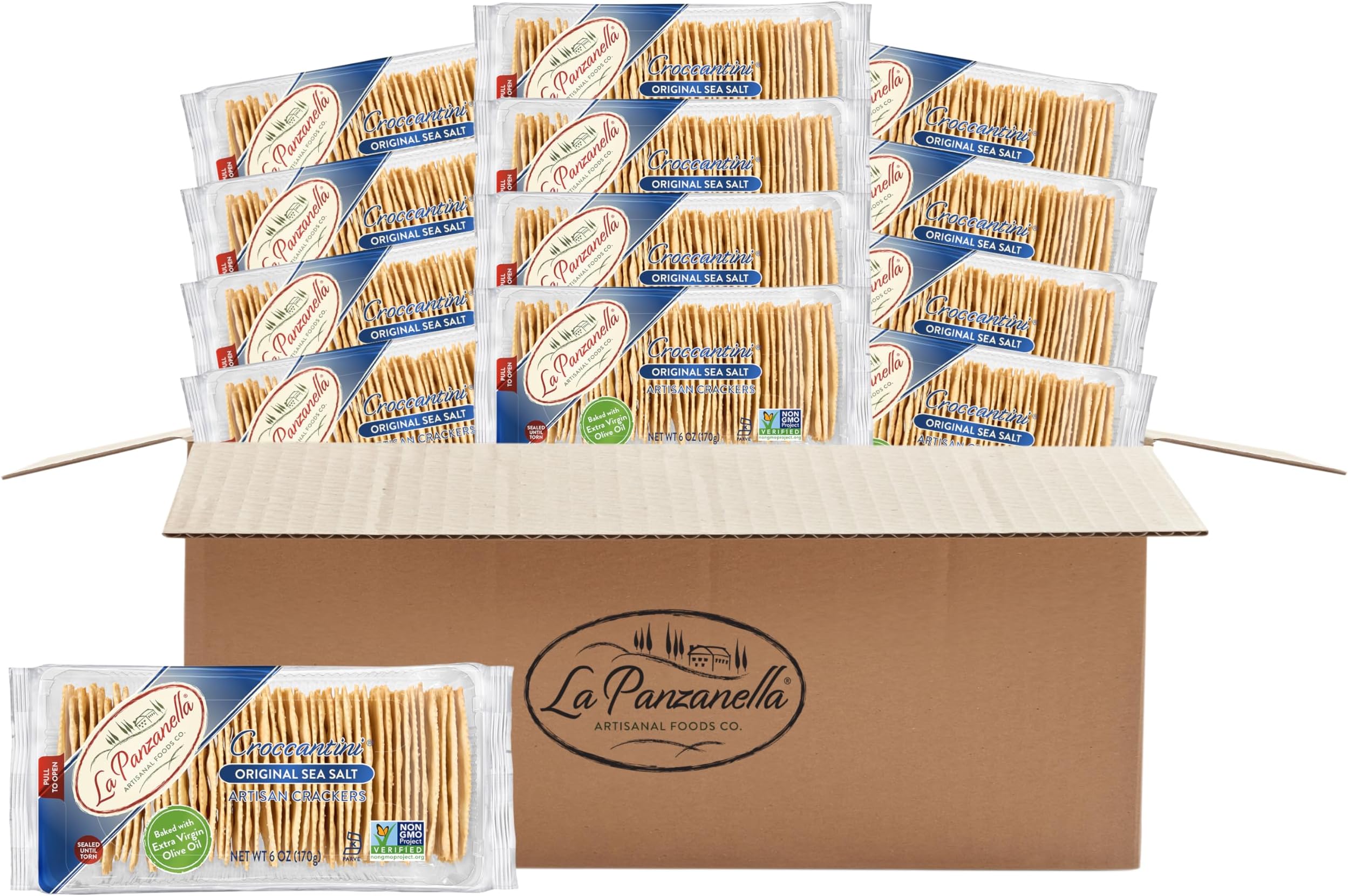 Amazon.com: La Panzanella Original Mini Croccantini, 6-Ounce Packages ...