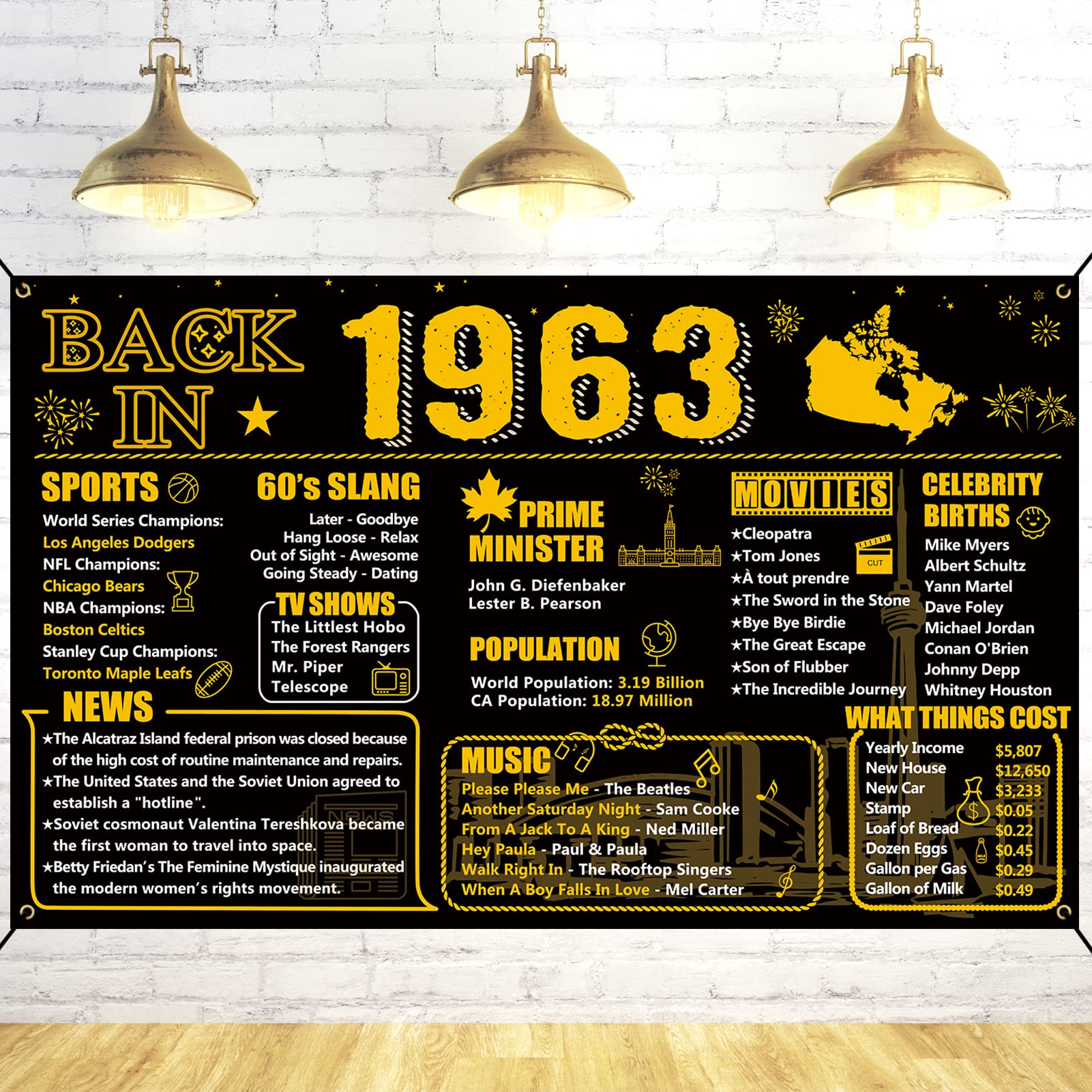 Trgowaul 60th Birthday Anniversary Decorations for Women Men Born in ...