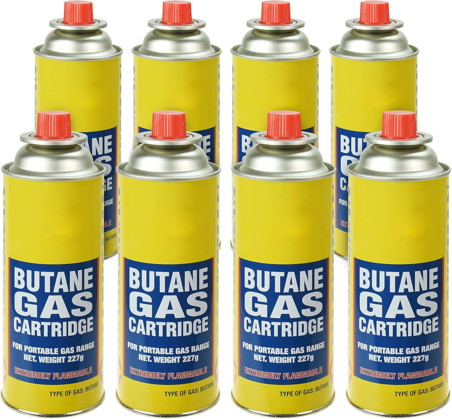 ASAB Pack of 8 Butane Gas Canisters for Camping Stove Cooking & Outdoor ...