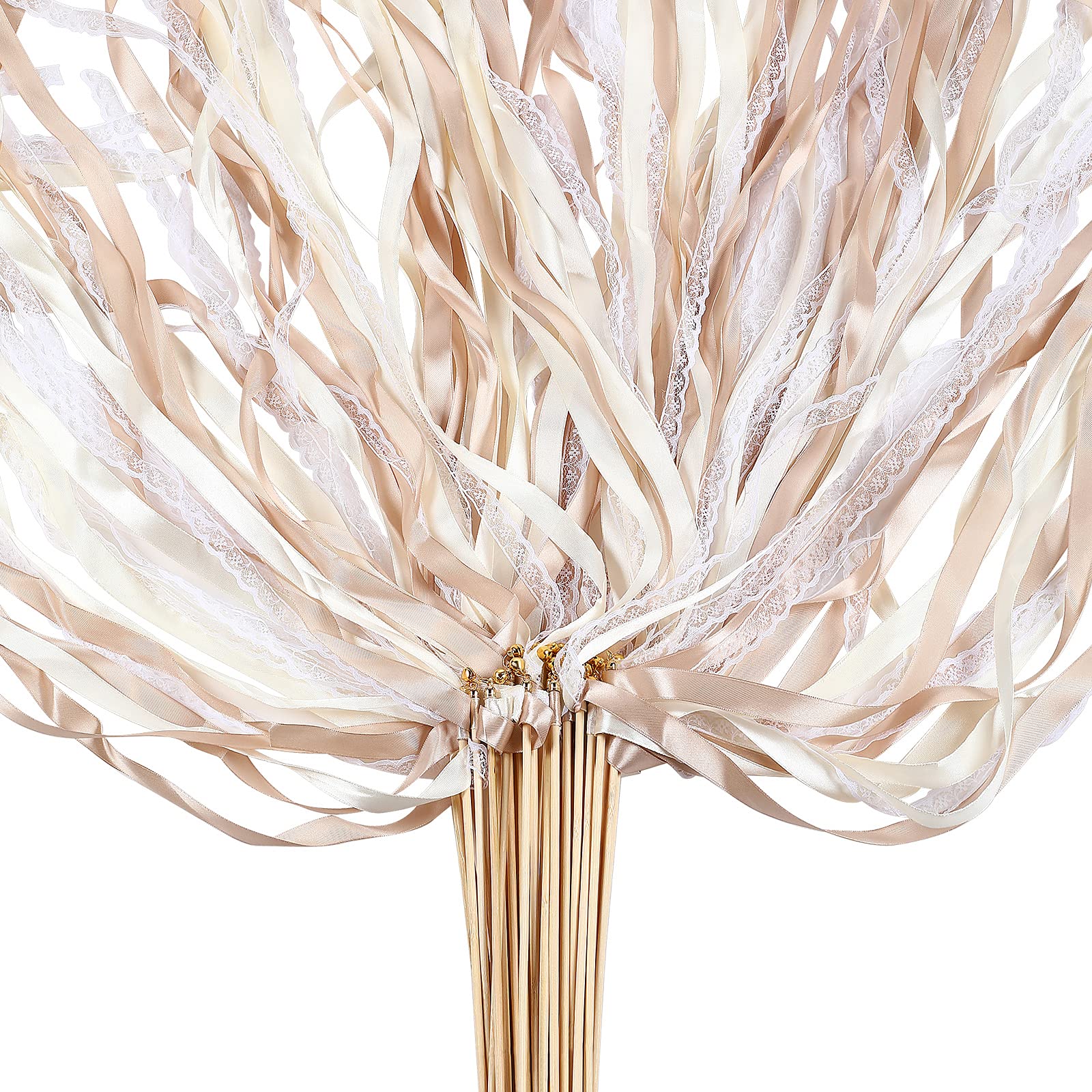 Amazon.com: Sumind 40 Pieces Ribbon Wedding Streamers with Bells, Lace ...