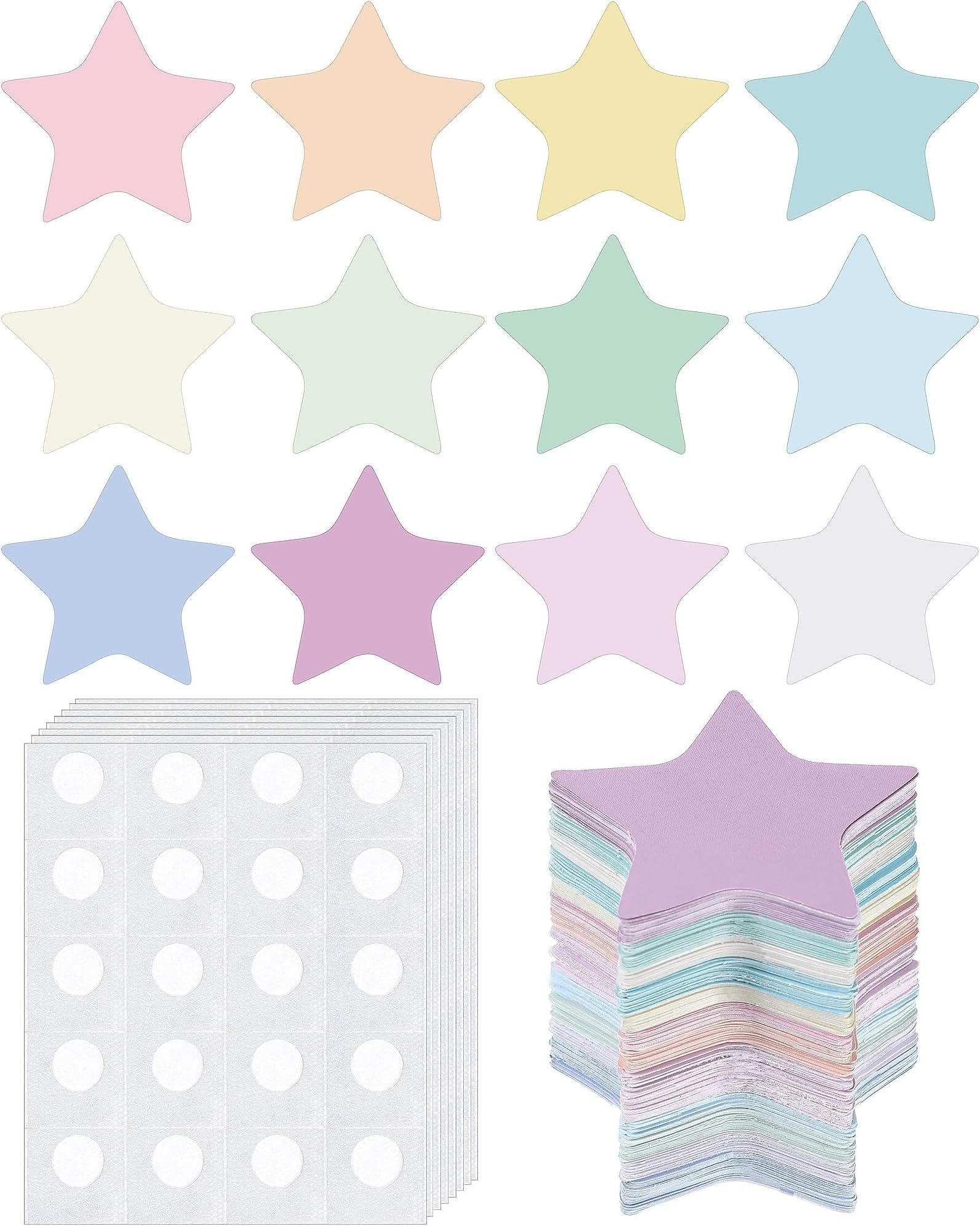 Amazon.com: 360 Pcs Star Cutouts Assorted Color Paper Star Cut-Outs ...