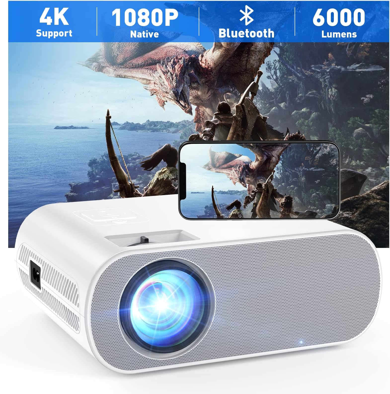 Amazon.com: Mini Projector ,5G Wifi Bluetooth Projector,Staratlas ...