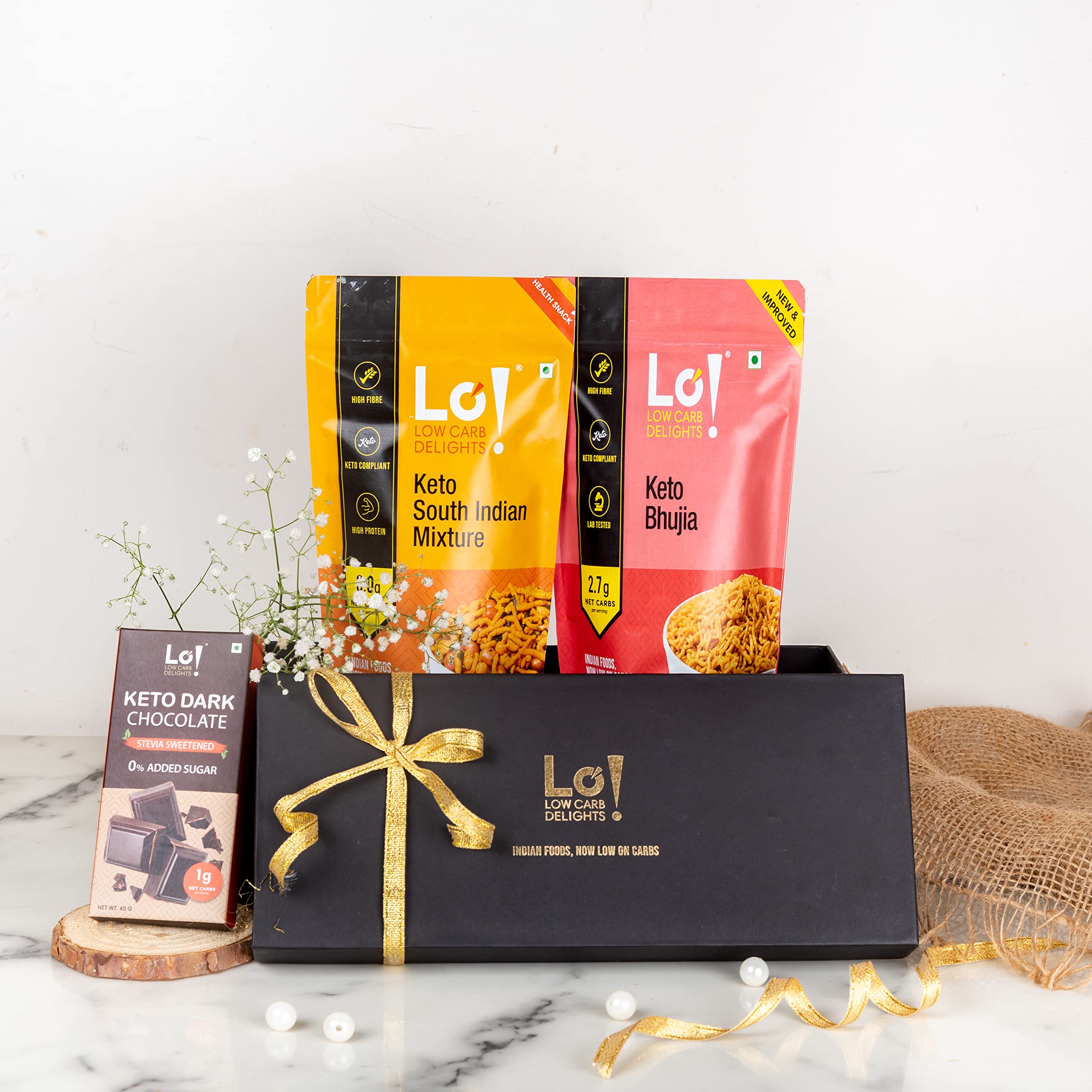 Lo! Foods Mini Keto Gift Box with Healthy Snacks and Premium Keto ...