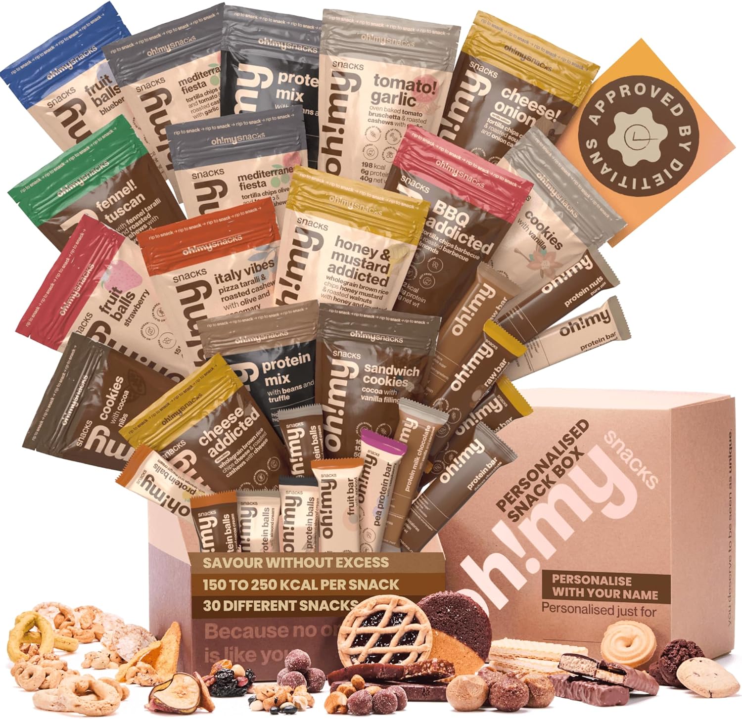Oh!mysnacks Personalised Healthy Snacks Hamper - Hamper Gifts for Women ...