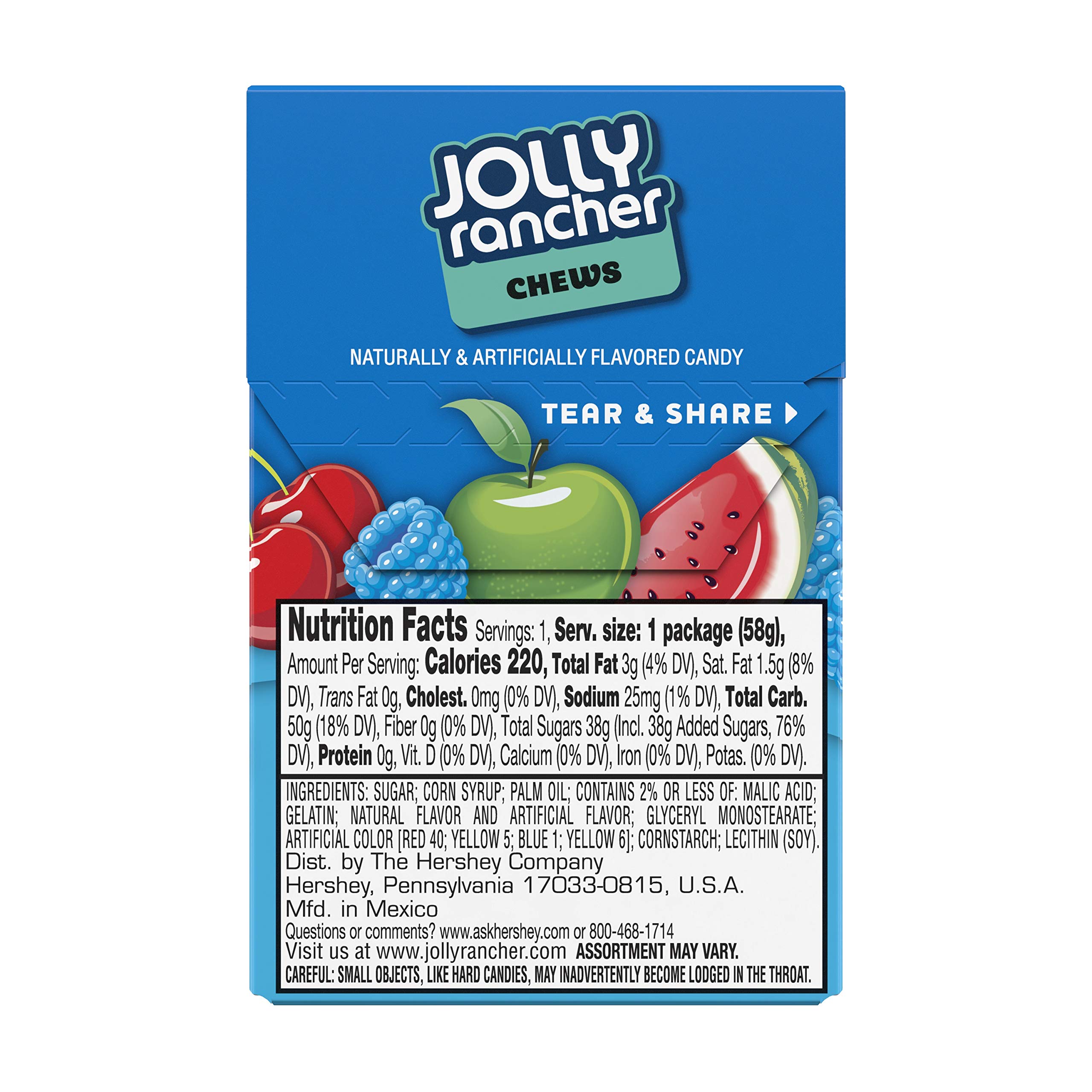 Snapklik.com : JOLLY RANCHER Chews Assorted Fruit Flavored Candy Box, 2 ...
