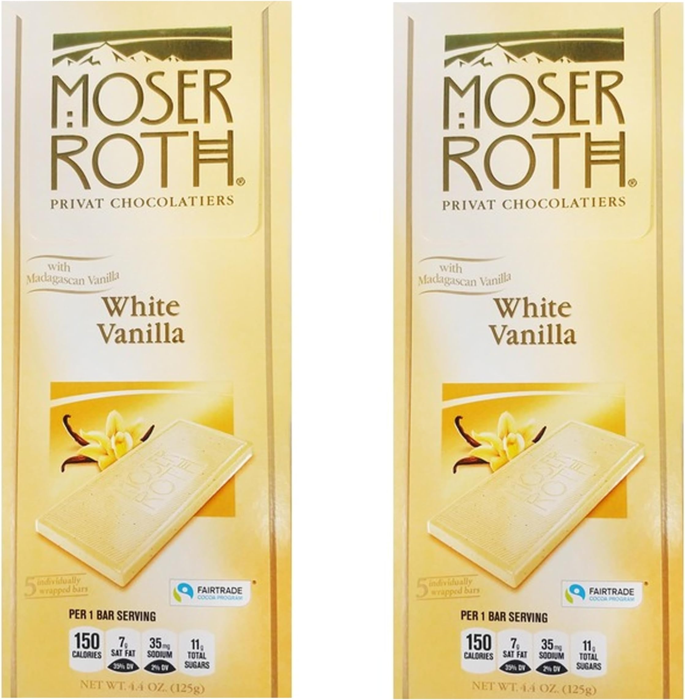 Amazon.com : Moser Roth White Vanilla Privat Chocolatiers Fine German ...