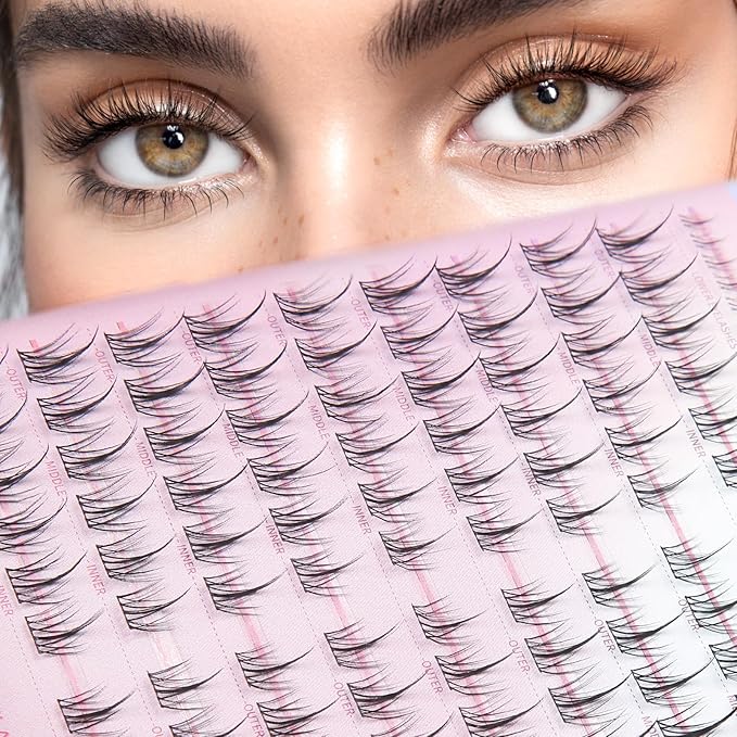 Mlen Diary 132Pcs Lash Clusters,10-14mm DIY Eyelash Extenisons, Natural ...