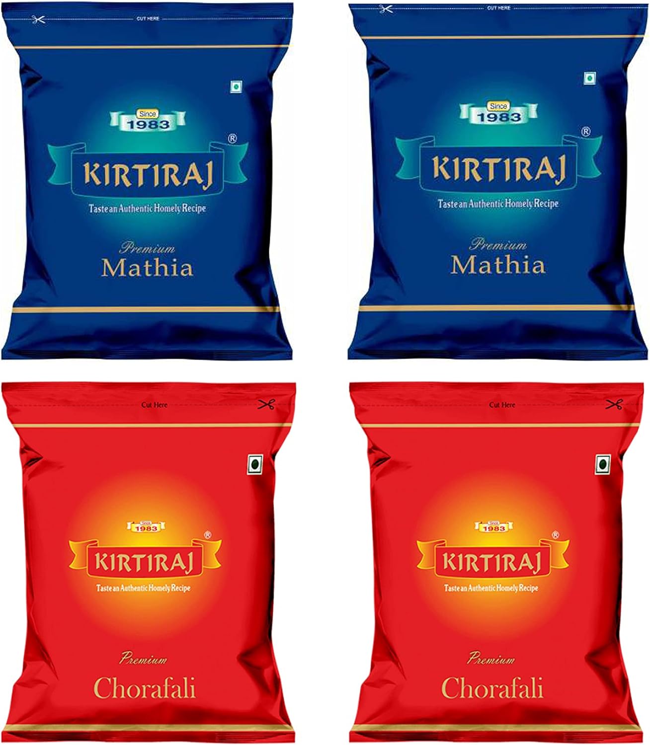 Kirtiraj 2 Pack Chorafali and 2 Pack Mathia Combo Pack - Indian ...