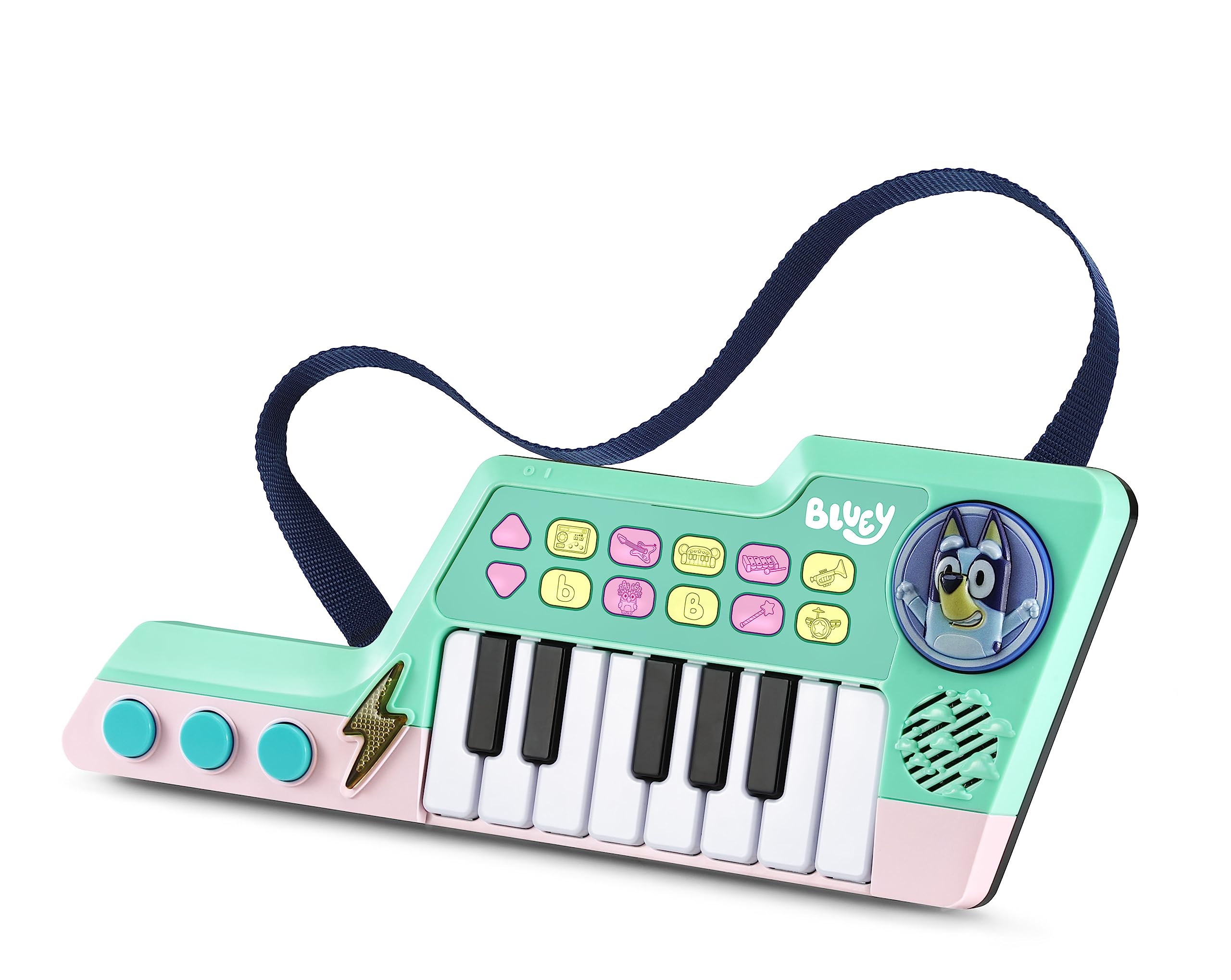VTech Bluey Keytar, Official Bluey Toy with 5 Instrument Sounds ...