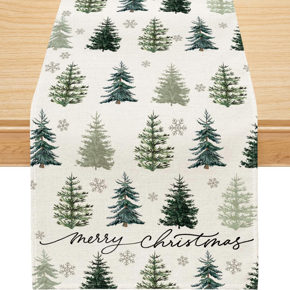 Amazon.com: Siilues Christmas Table Runner, Christmas Tree Decorations ...