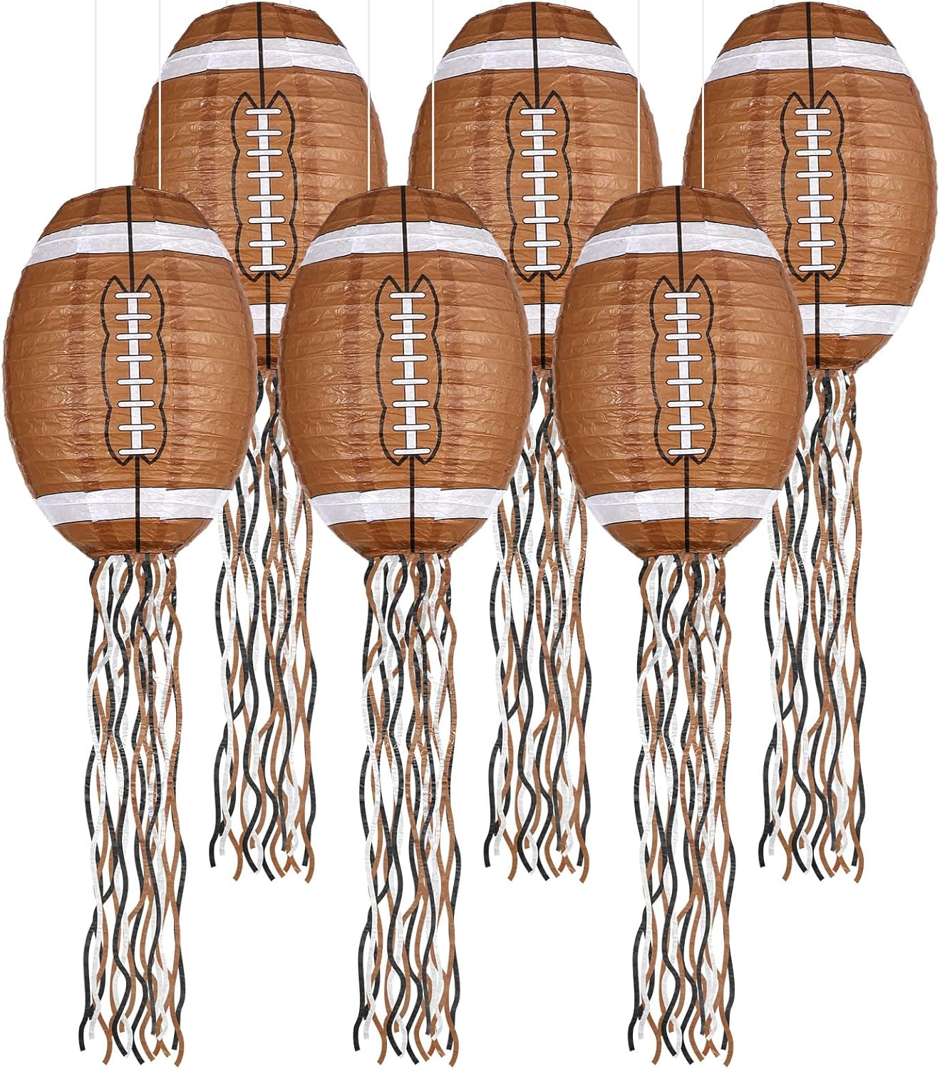 Amazon.com: Bencailor 6 Pcs Football Paper Lanterns with Tassel Hanging ...