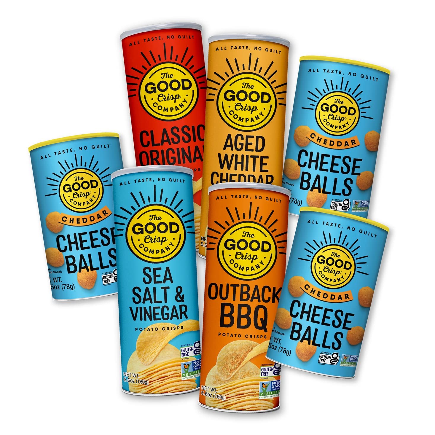 Amazon.com: The Good Crisp Company, Potato Chips and Cheese Balls Combo ...
