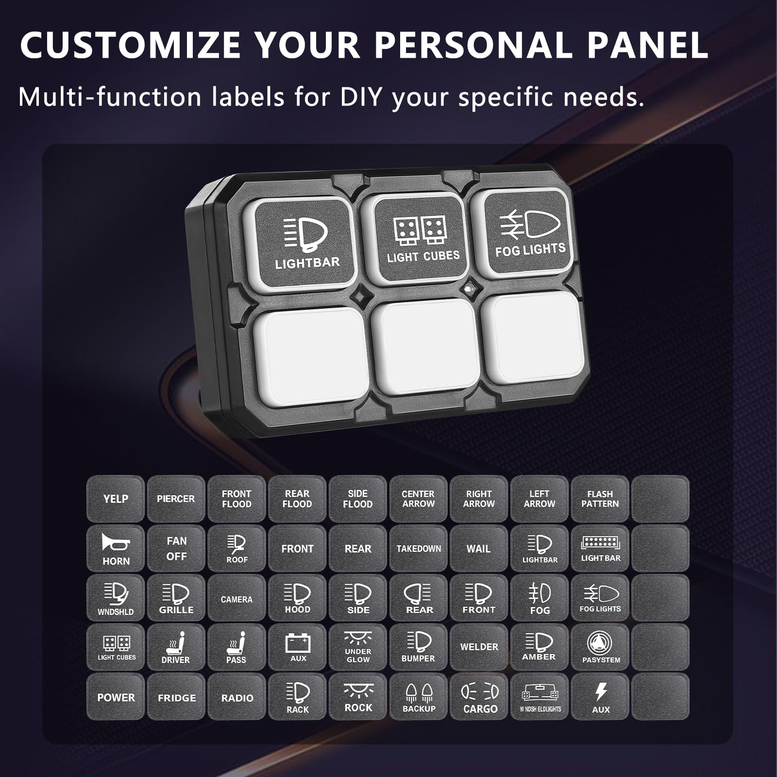 Diy Off Road Light Switch Panel Auxbeam Off Road Switch Panels 4 Gang