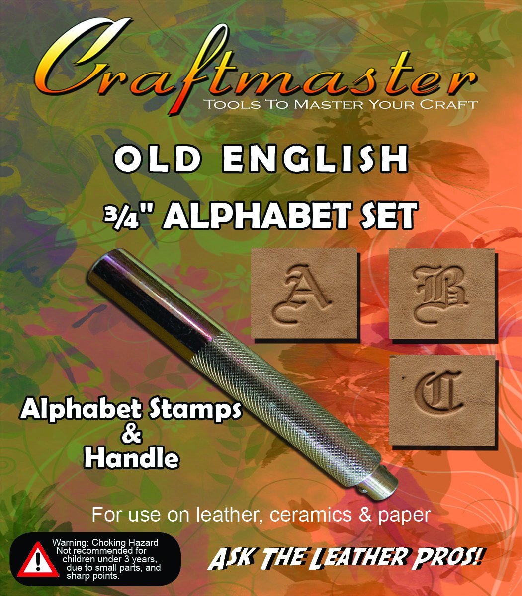 Amazon.com: SLC 26 Piece 3/4" Old English Metal Alphabet Stamp Set with ...