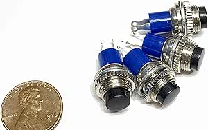 Amazon.com: 4 Pieces Black N/C 10mm NORMALLY CLOSED NC PUSH BUTTON ...