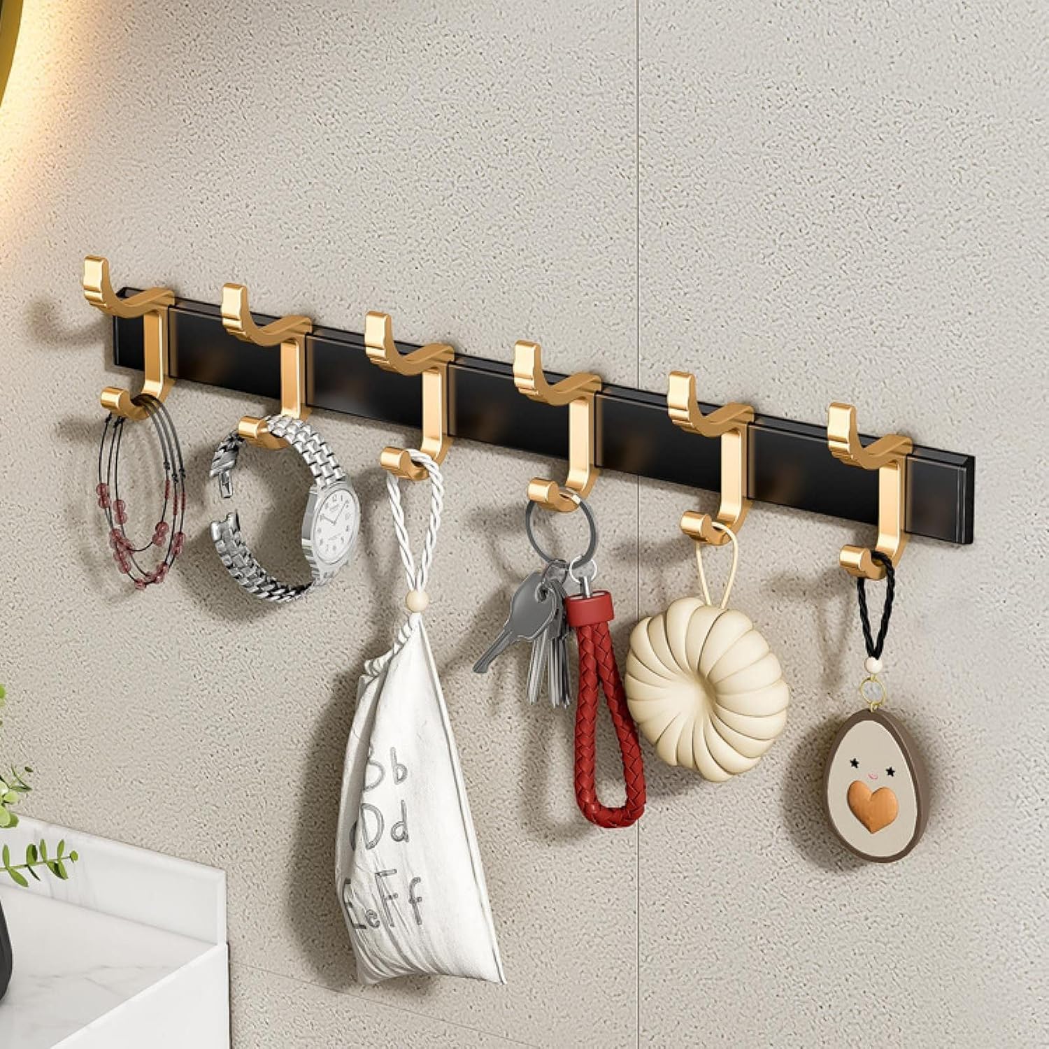 Amazon.com: OWKAY Wall Organizer Hook Behind-Door Key Cloth Hanger ...